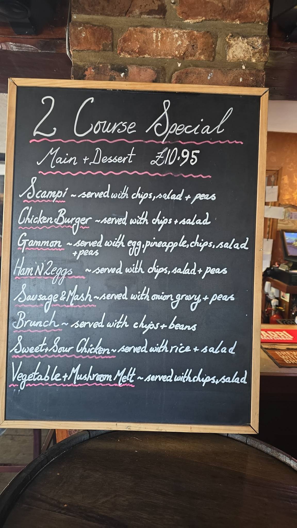 Menu at The Bull & Dog, Freiston pub & bar, Boston
