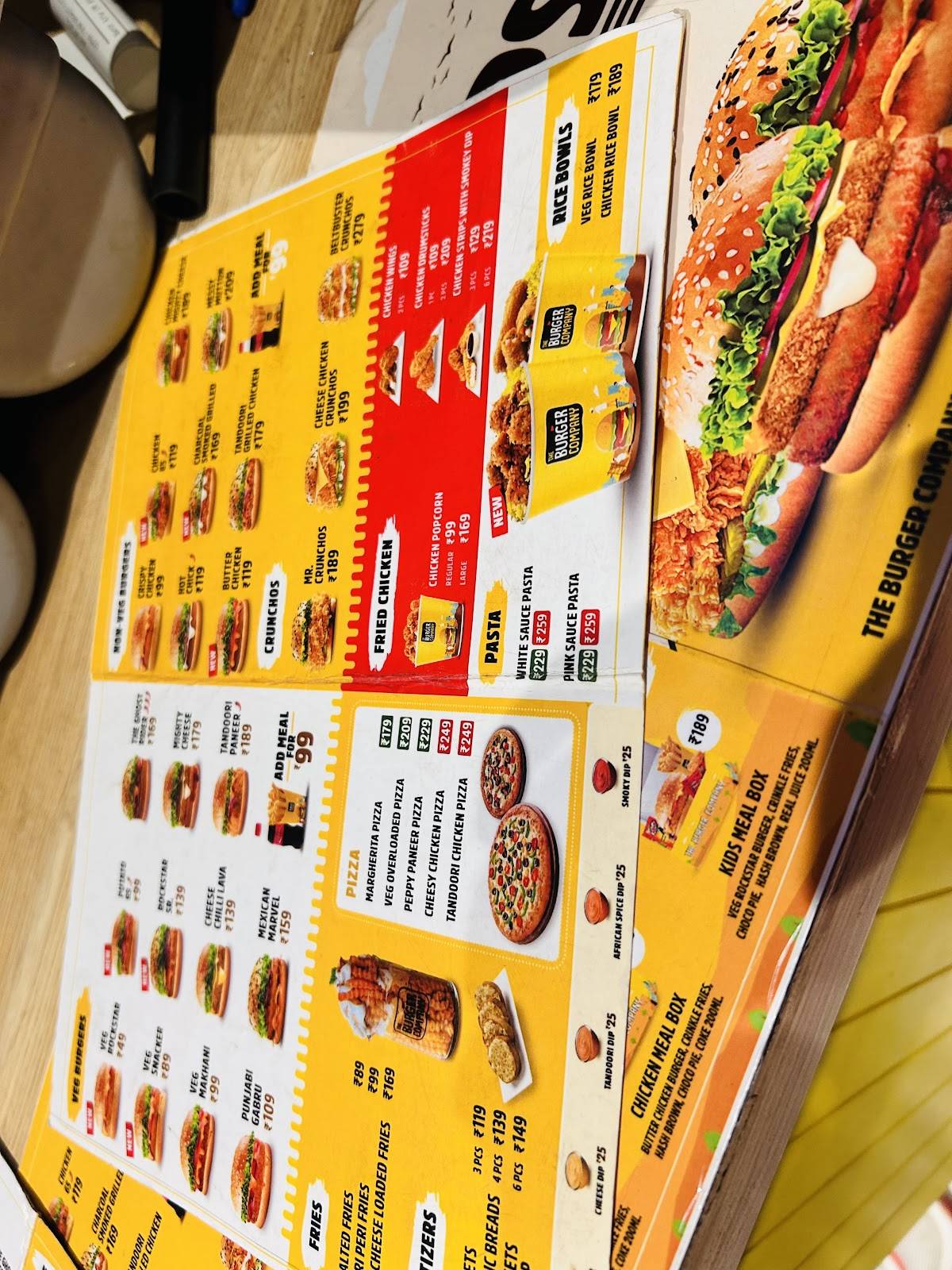 Menu at The Burger Company Ranchi, Ranchi