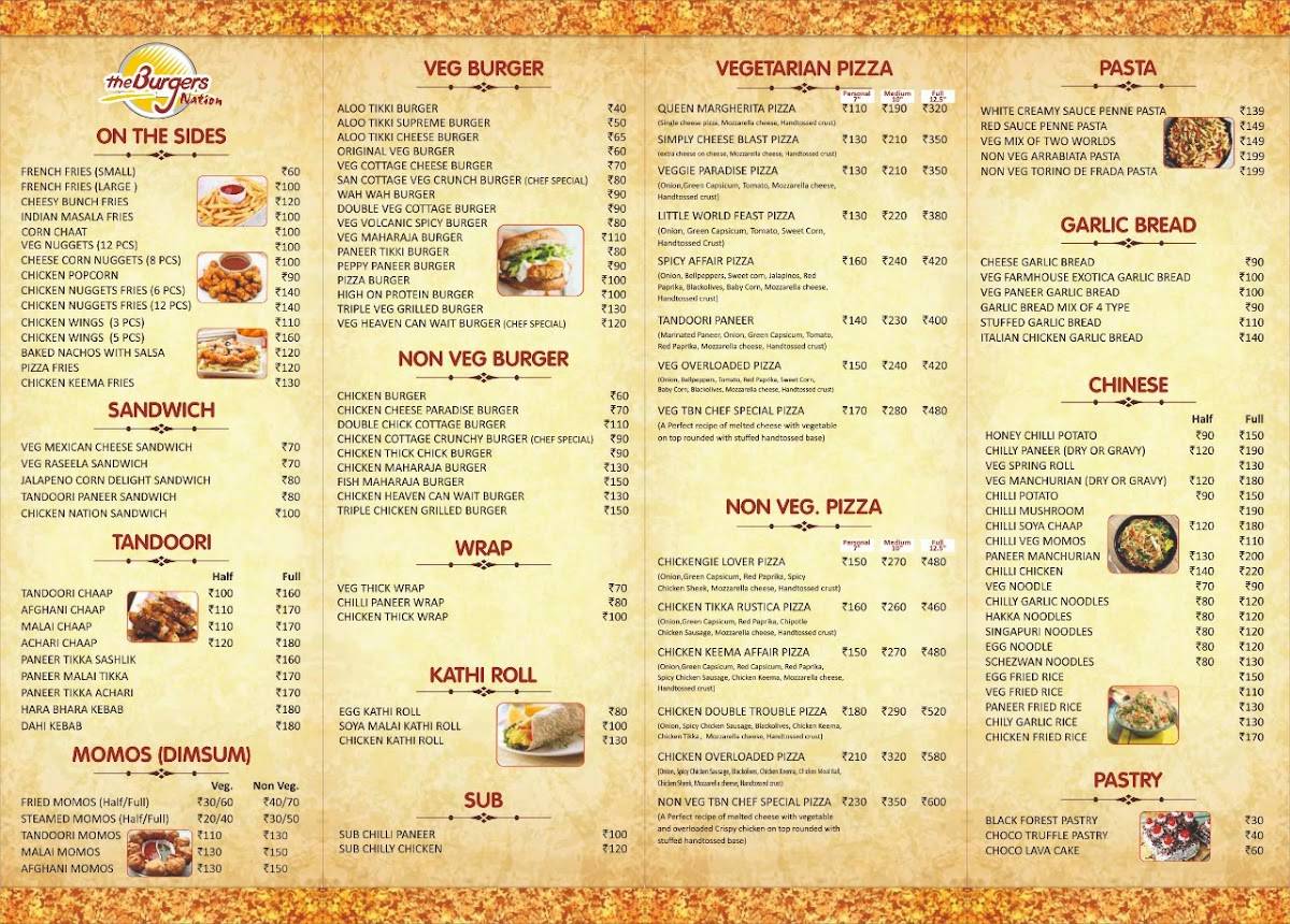 Menu at The Burgers Nation, Gurugram, Shop no