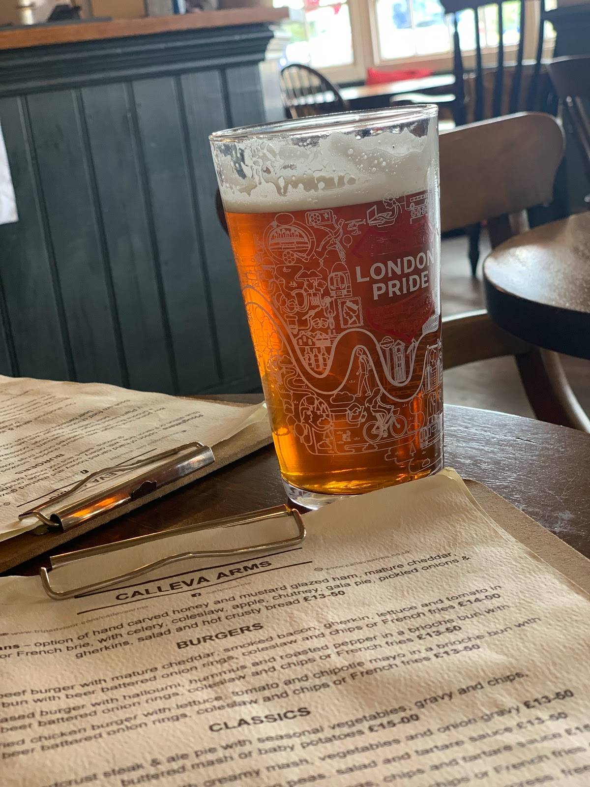 Menu at The Calleva Arms pub & bar, Tadley