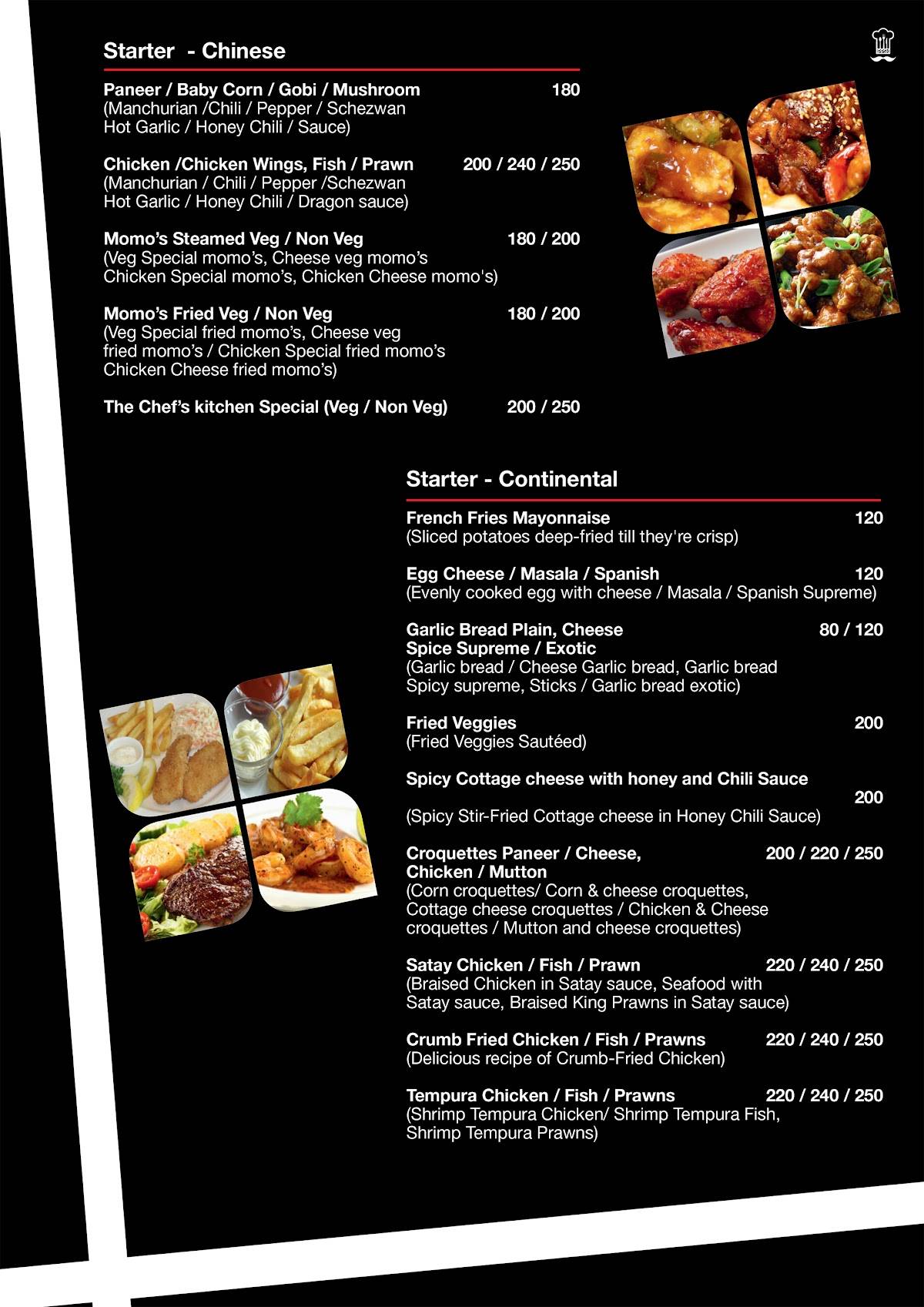 Menu at The Chef's Kitchen, Bengaluru, 1st Floor