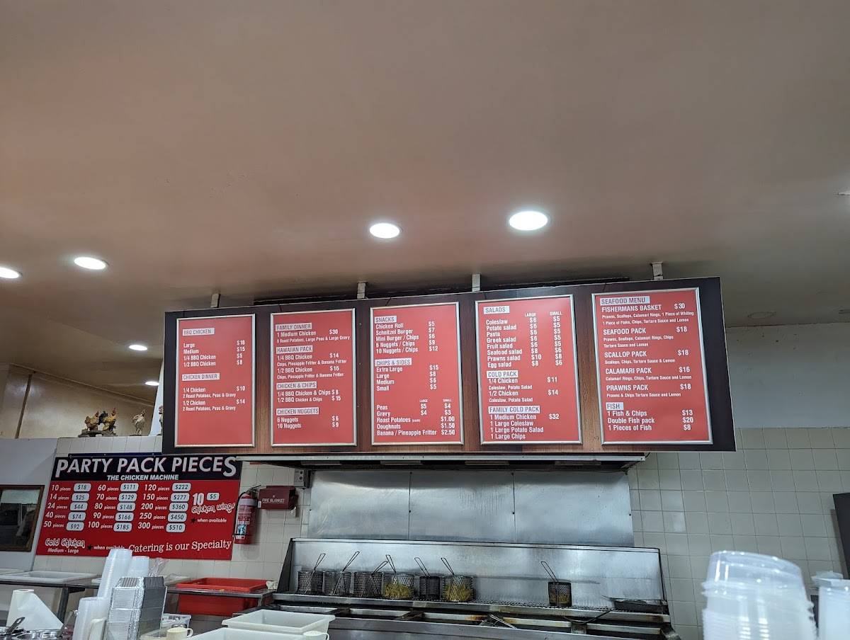 Menu at The Chicken Machine fast food, Glenroy