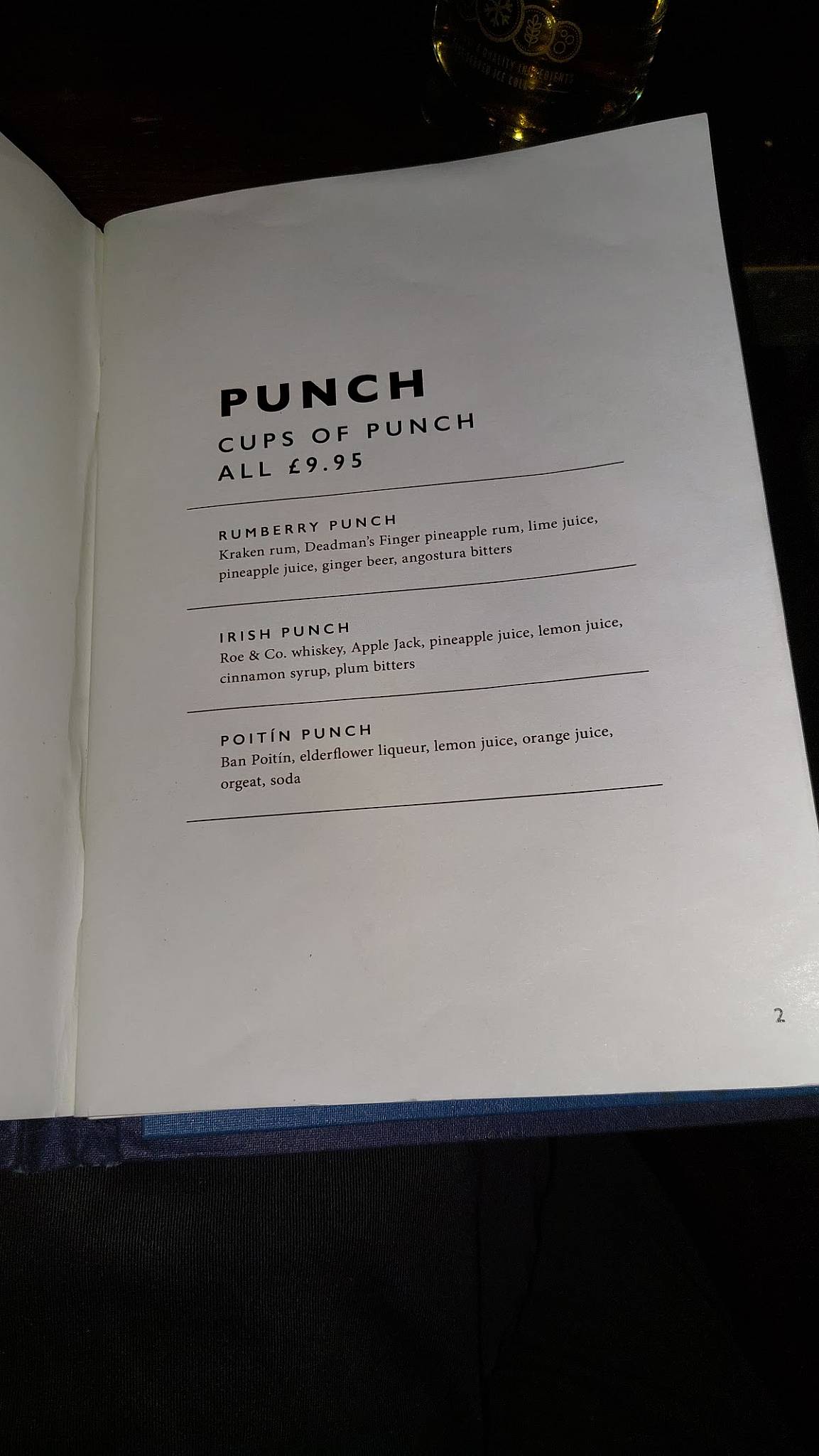 Menu at The Cloth Ear pub & bar, Belfast