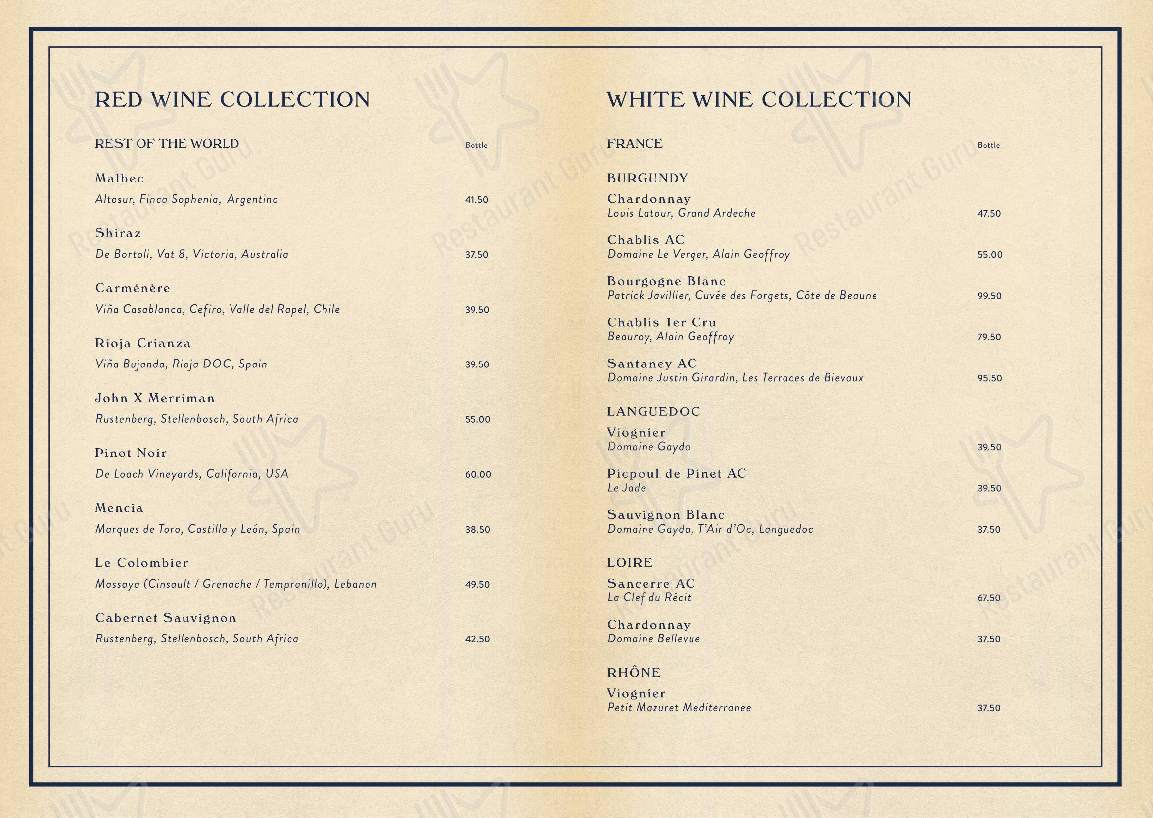 Menu at The Cloth Ear pub & bar, Belfast
