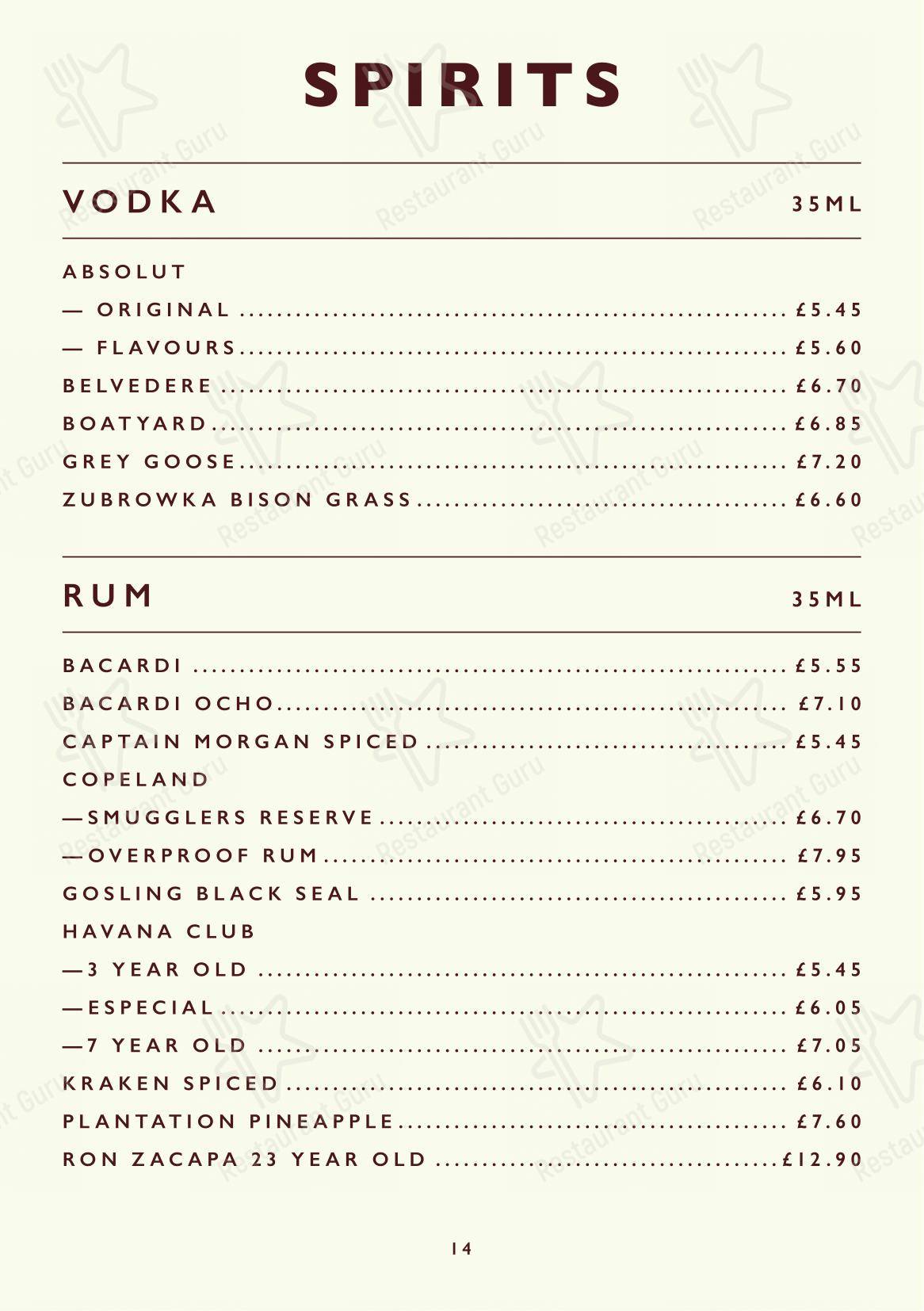 Menu at The Cloth Ear pub & bar, Belfast