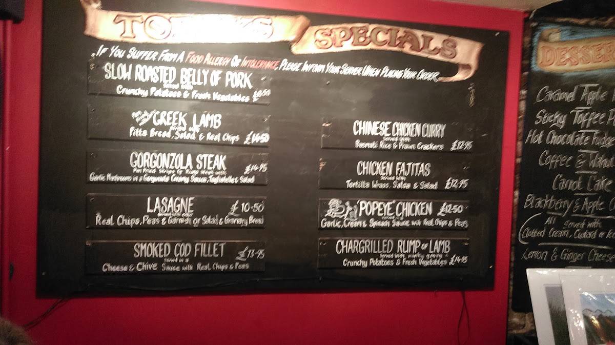 Menu at Clovelly Bay Inn pub & bar, Plymouth