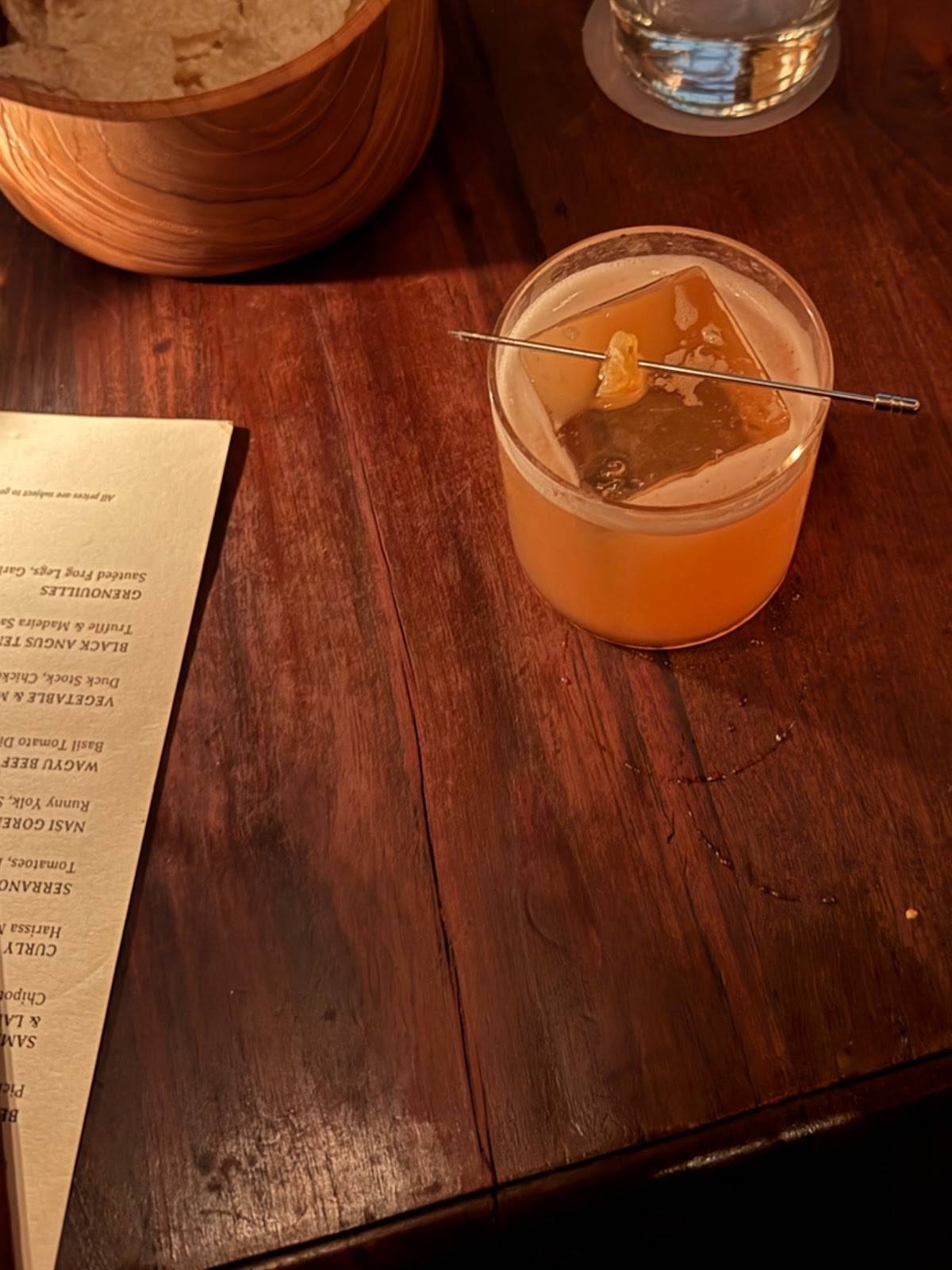 Menu at The Cocktail Club, Jakarta