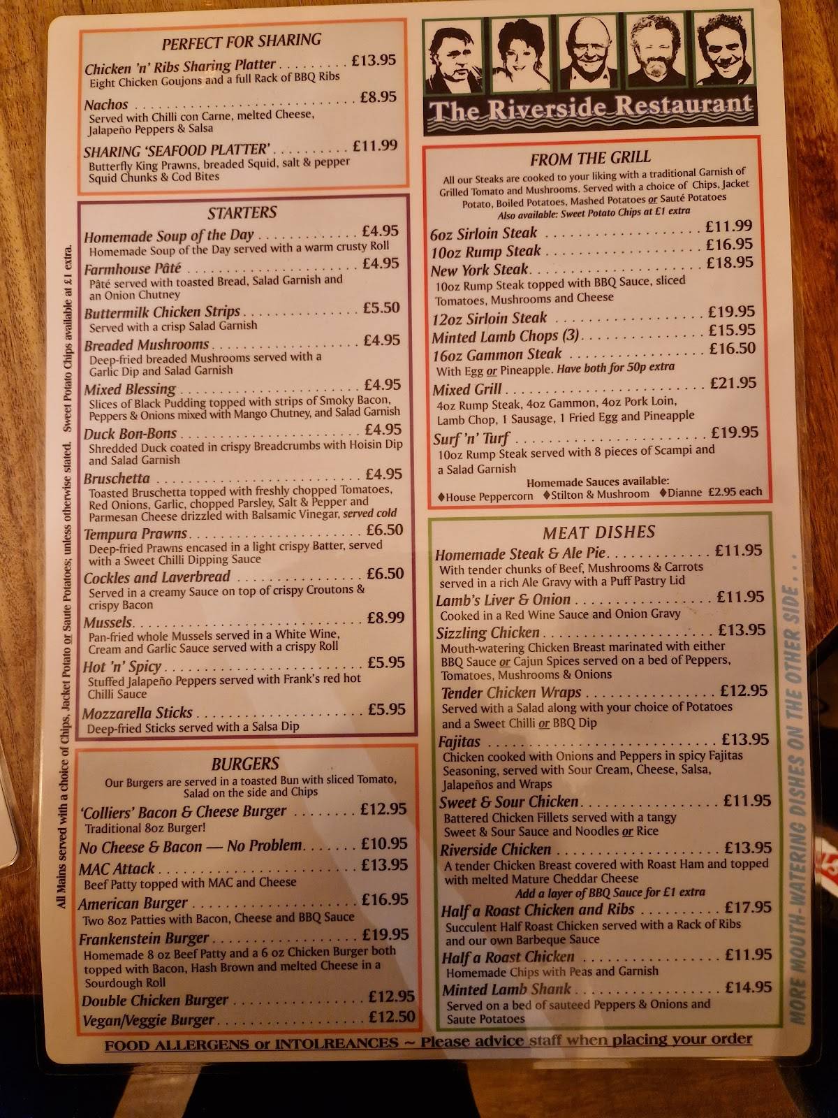 Menu at The Colliers Arms pub & bar, Port Talbot
