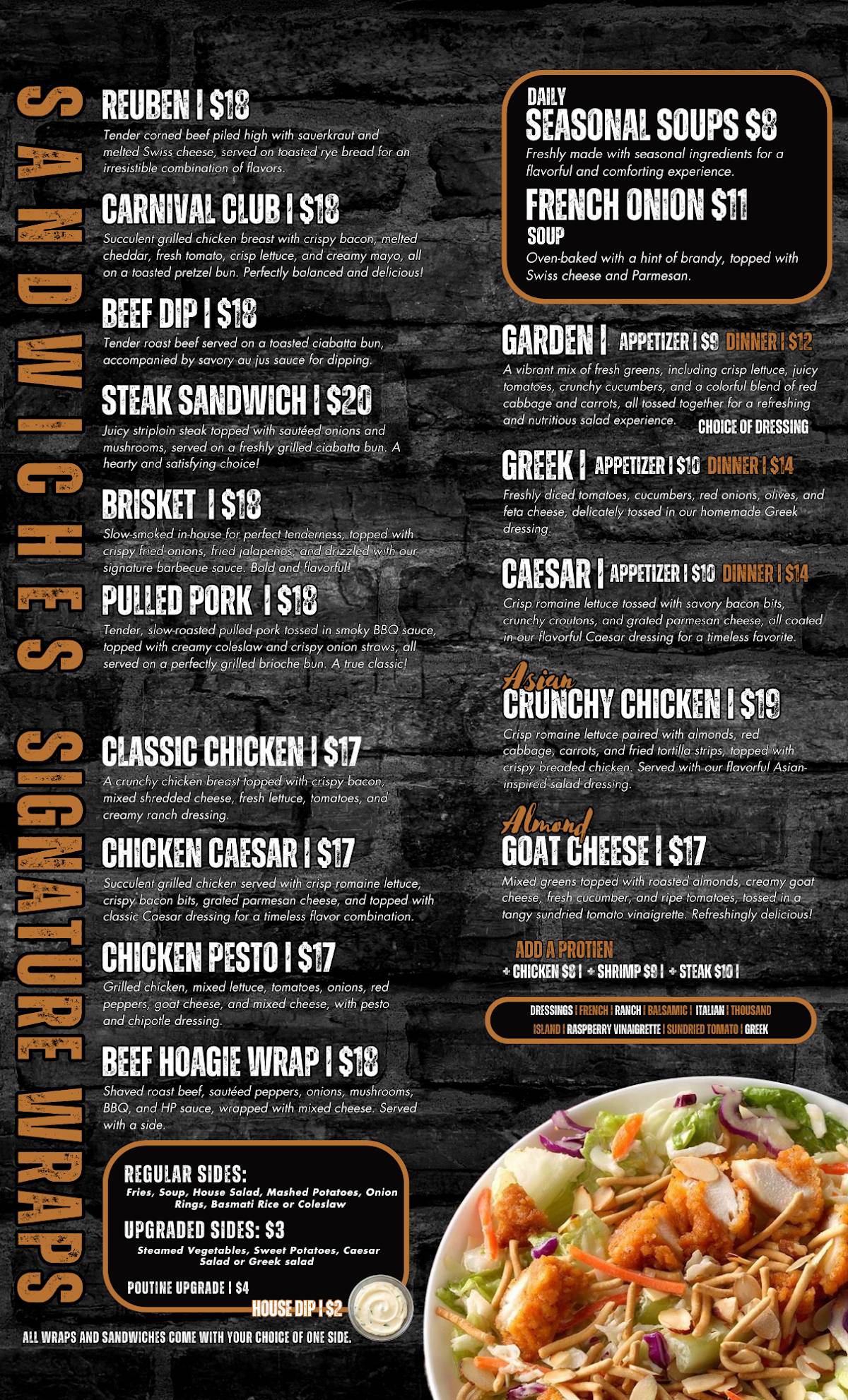 Menu at The Copper Key Kitchen + Pub, Whitby