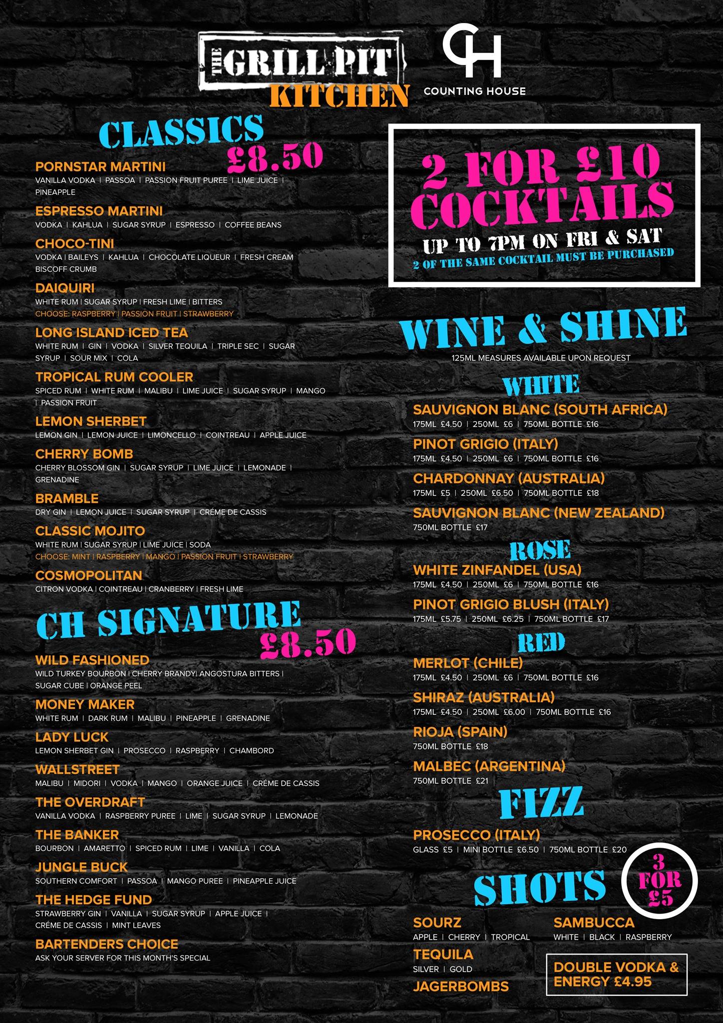 Menu at The Counting House pub & bar, Wakefield