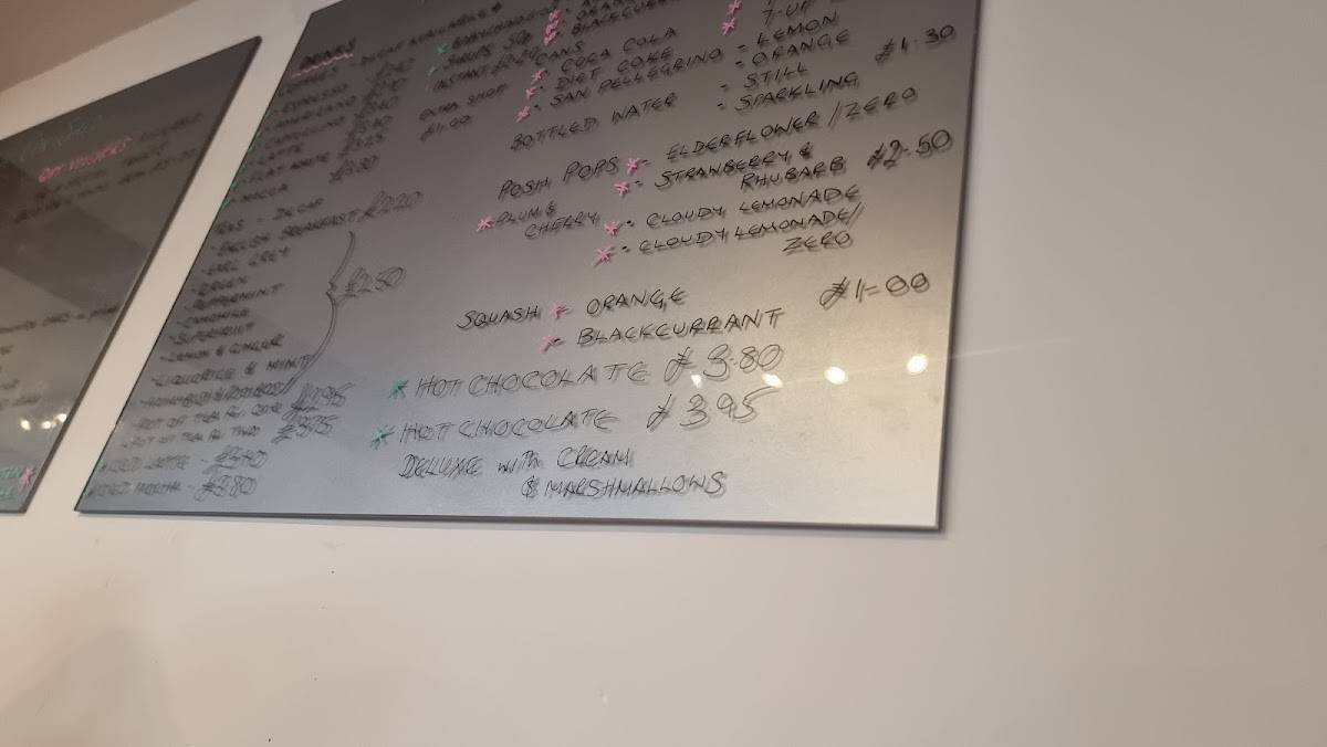 Menu at The Cow Shed cafe, Nuneaton