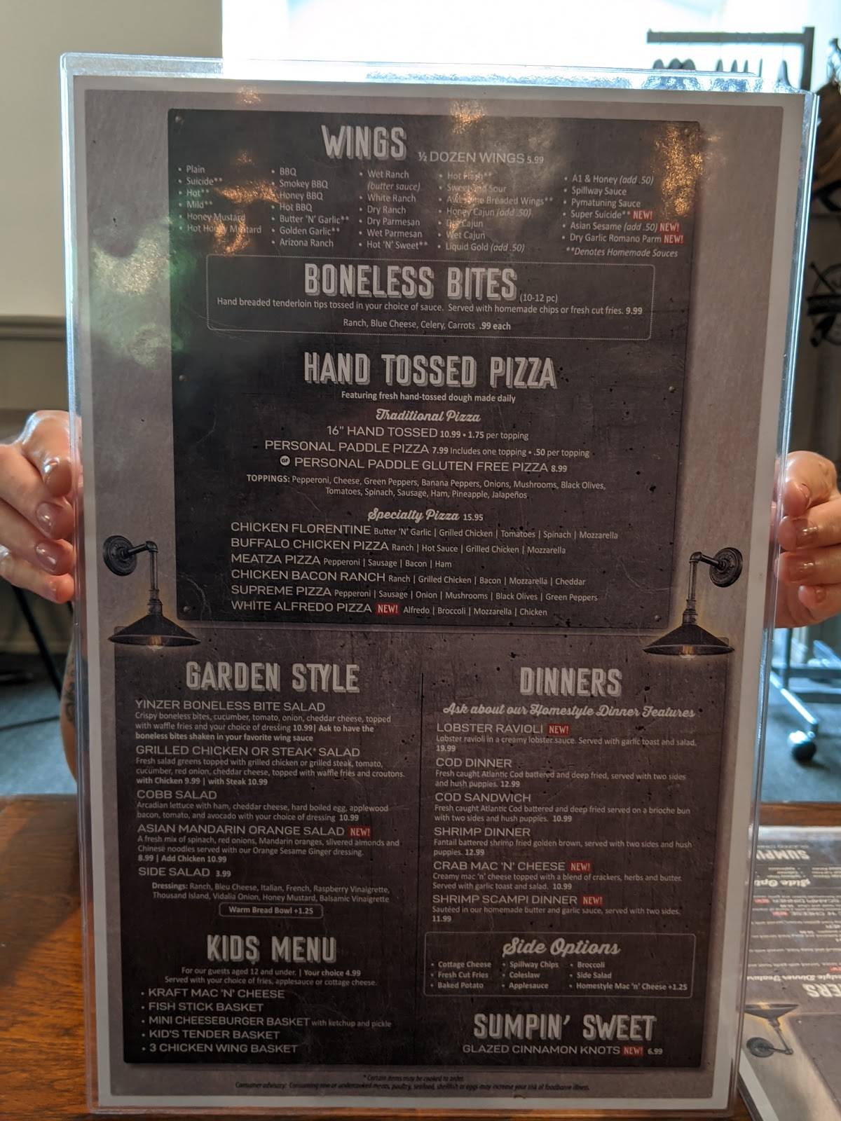 Menu at The Crooked Paddle pub & bar, Linesville