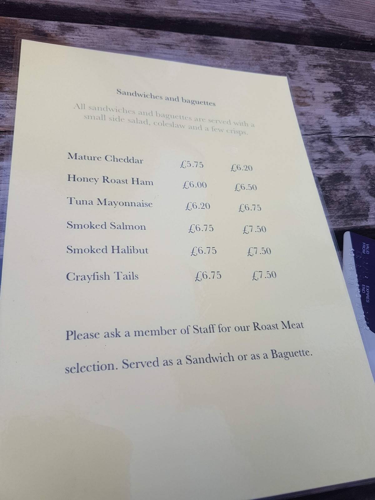 Menu at The Crown Inn pub & bar, Saffron Walden, Little Walden