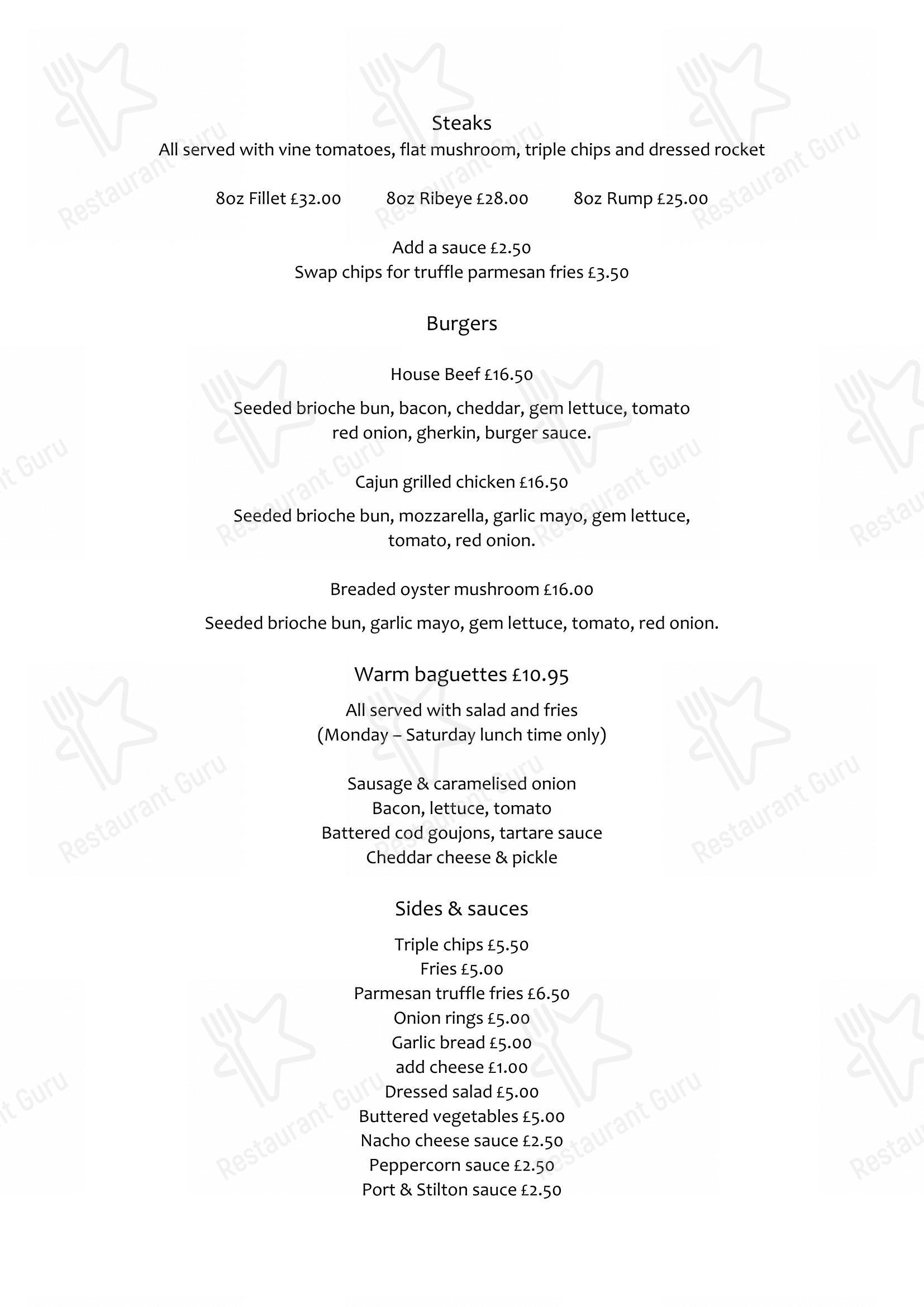 Menu at The Curious Cat pub & bar, Herne Bay