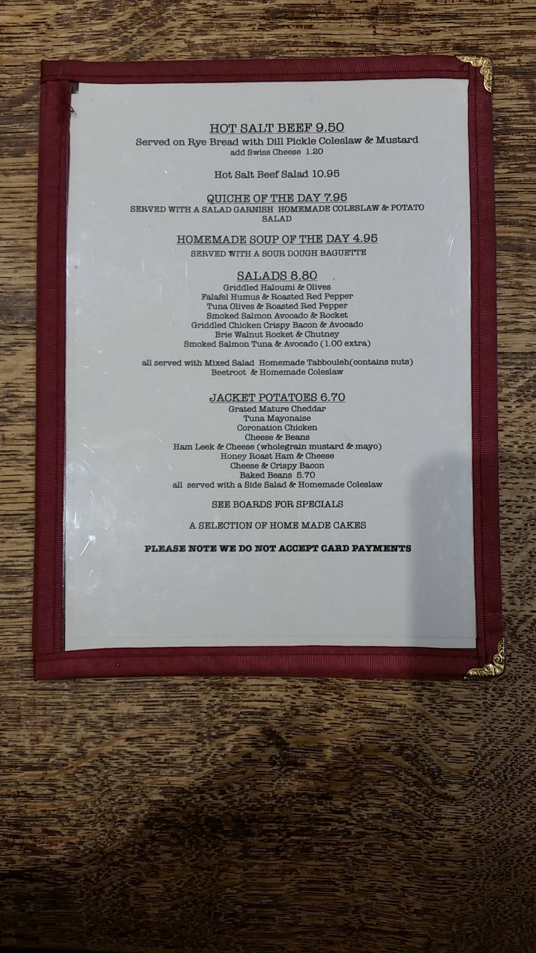 Menu at The Drawing Room of Locksbottom cafe, Orpington, 405 Crofton Rd