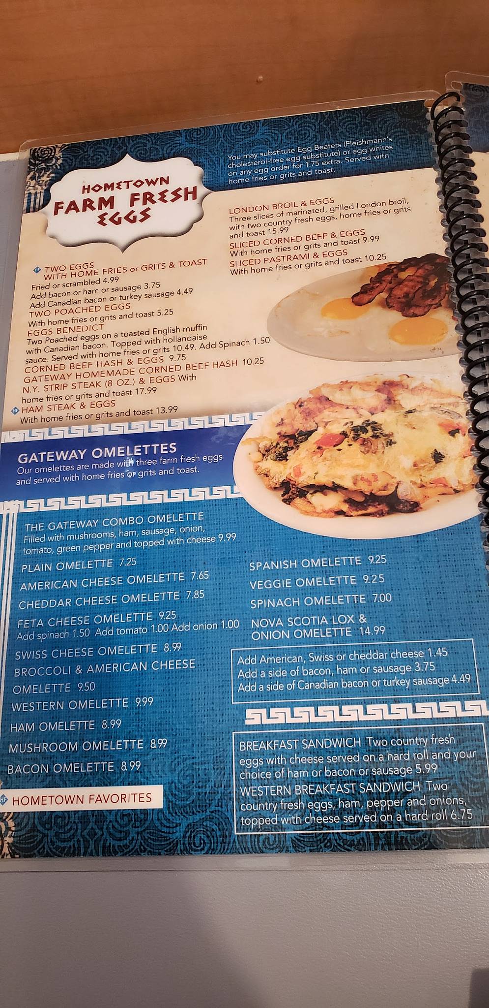 Menu at The Gateway Diner desserts, Albany, 899 Central Ave