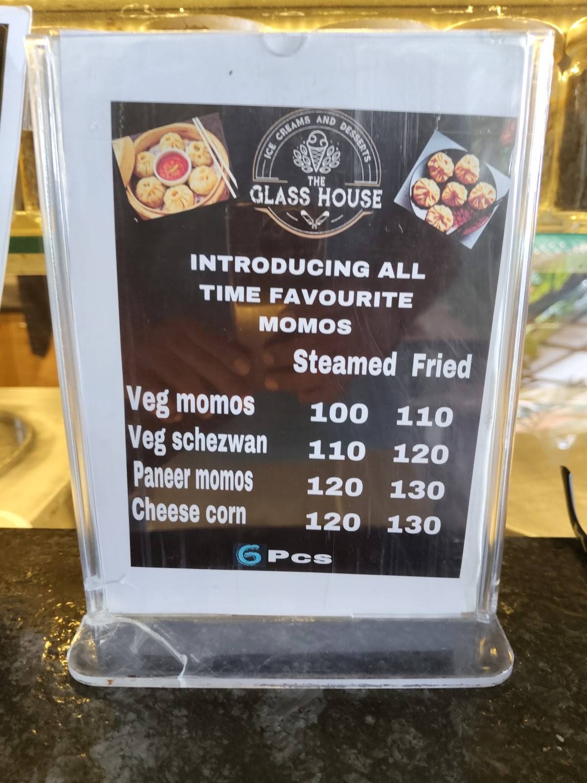 Menu at The Glass House, Mysuru