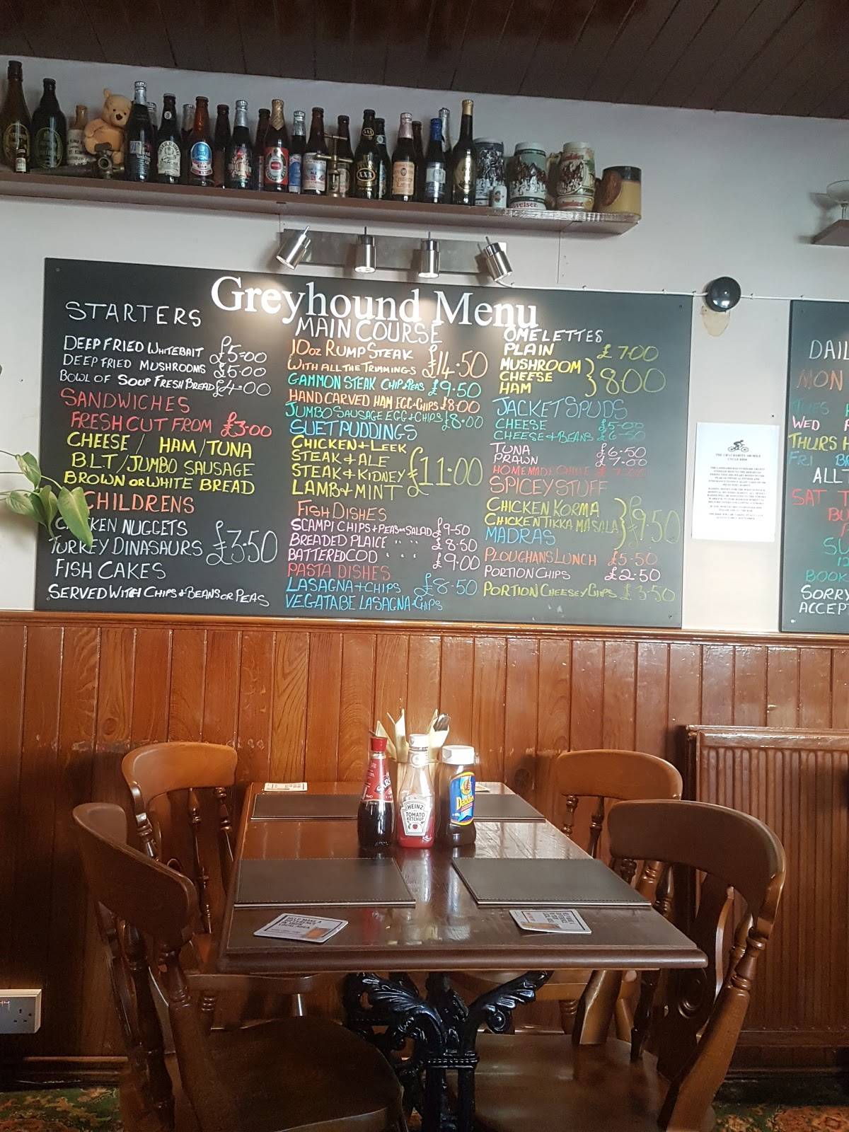 Menu at The Greyhound pub & bar, Ixworth