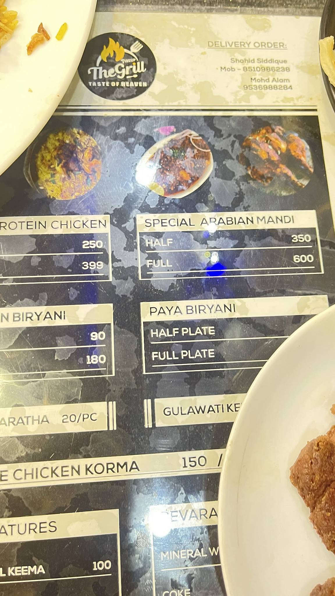 Menu at The Grill -Taste of Heaven, New Delhi