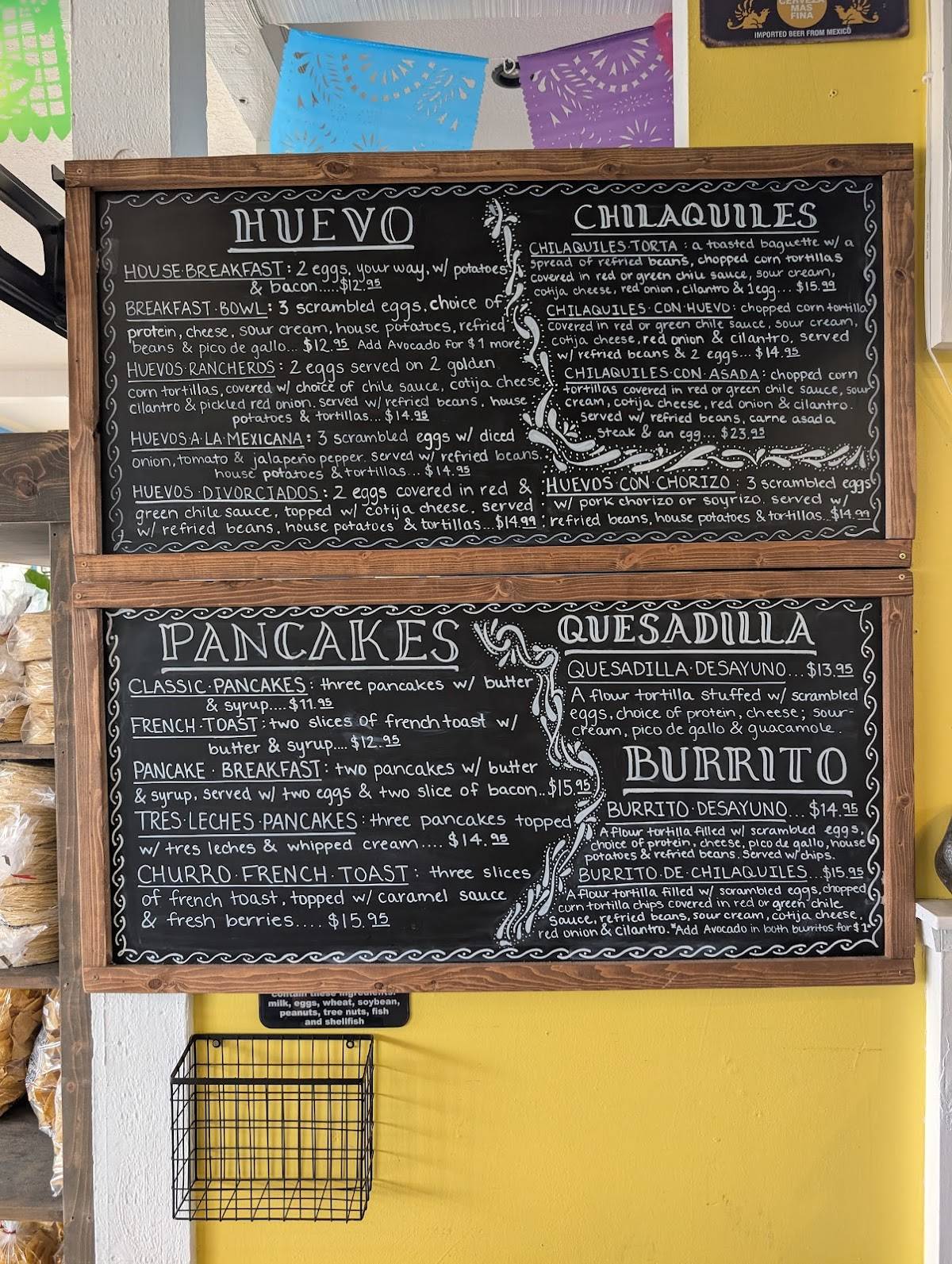 Menu at The Happy Wanderer Urban Mexican restaurant, College Place