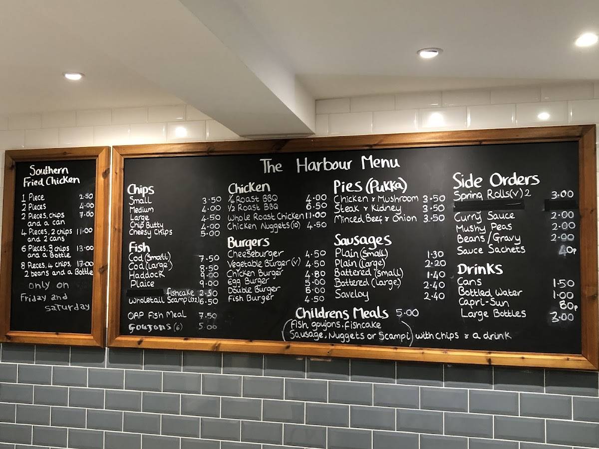 Menu at The Harbour Fish & Chips fast food, Faringdon