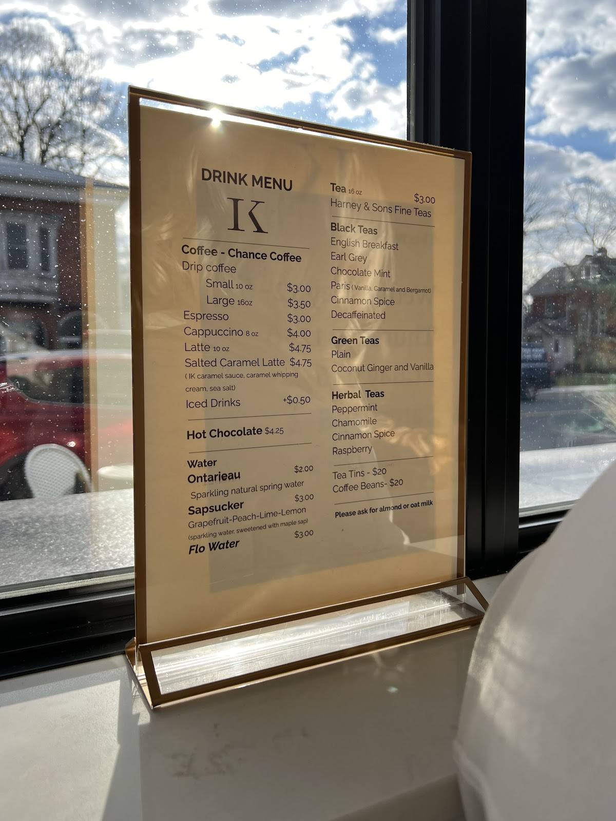 Menu at The Iron Kettle Commissary cafe, Comber