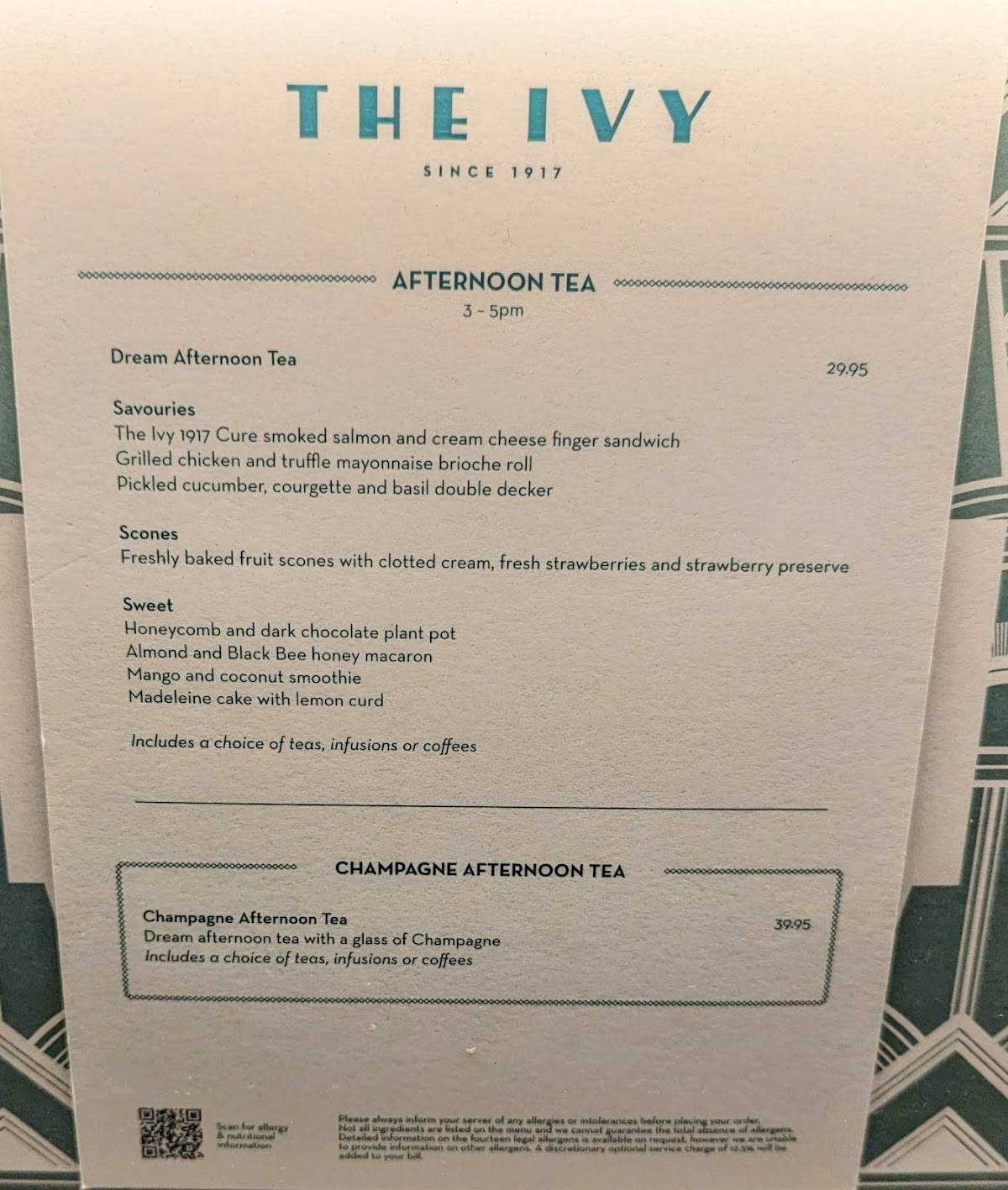 Menu at The Ivy Bath Brasserie & Garden restaurant, Bath
