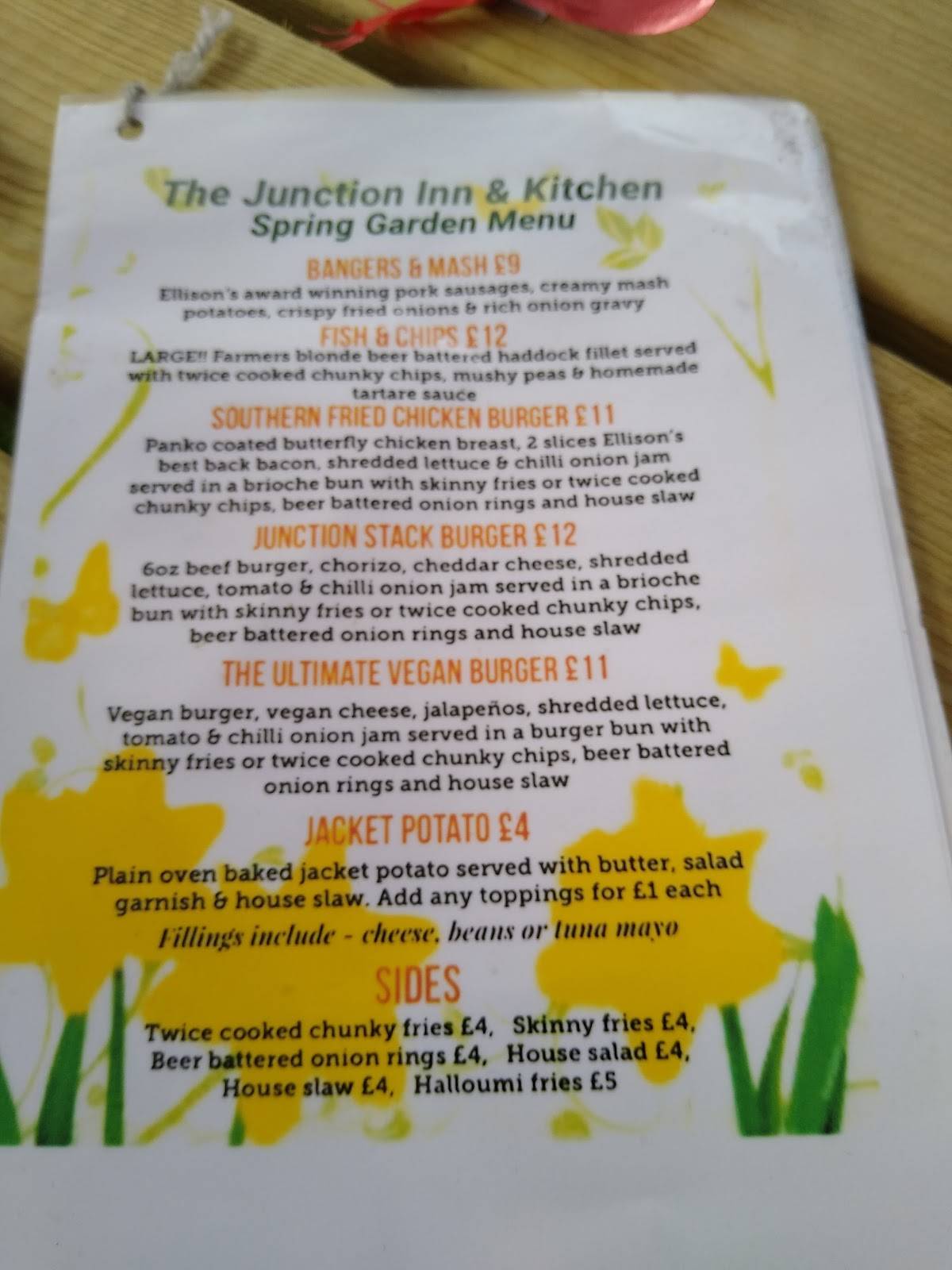 Menu at The Junction Inn & Kitchen pub & bar, Bradford