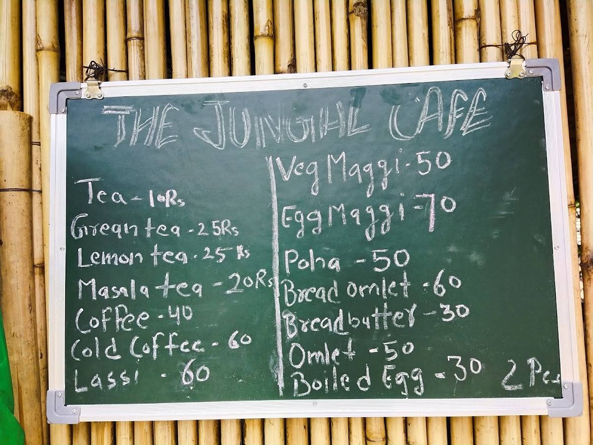 Menu at The Jungle Cafe, India, Cheela Dam - Rishikesh Rd