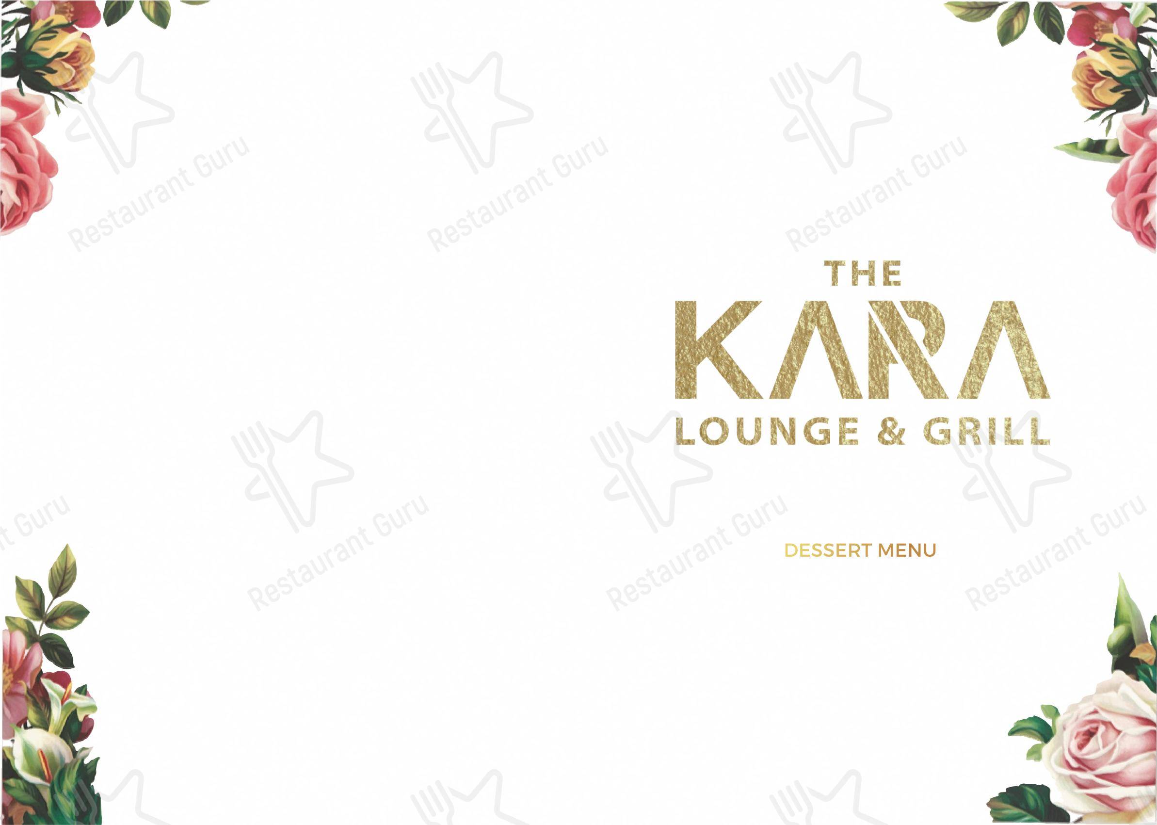 Menu at The Kara Fleet restaurant, Fleet