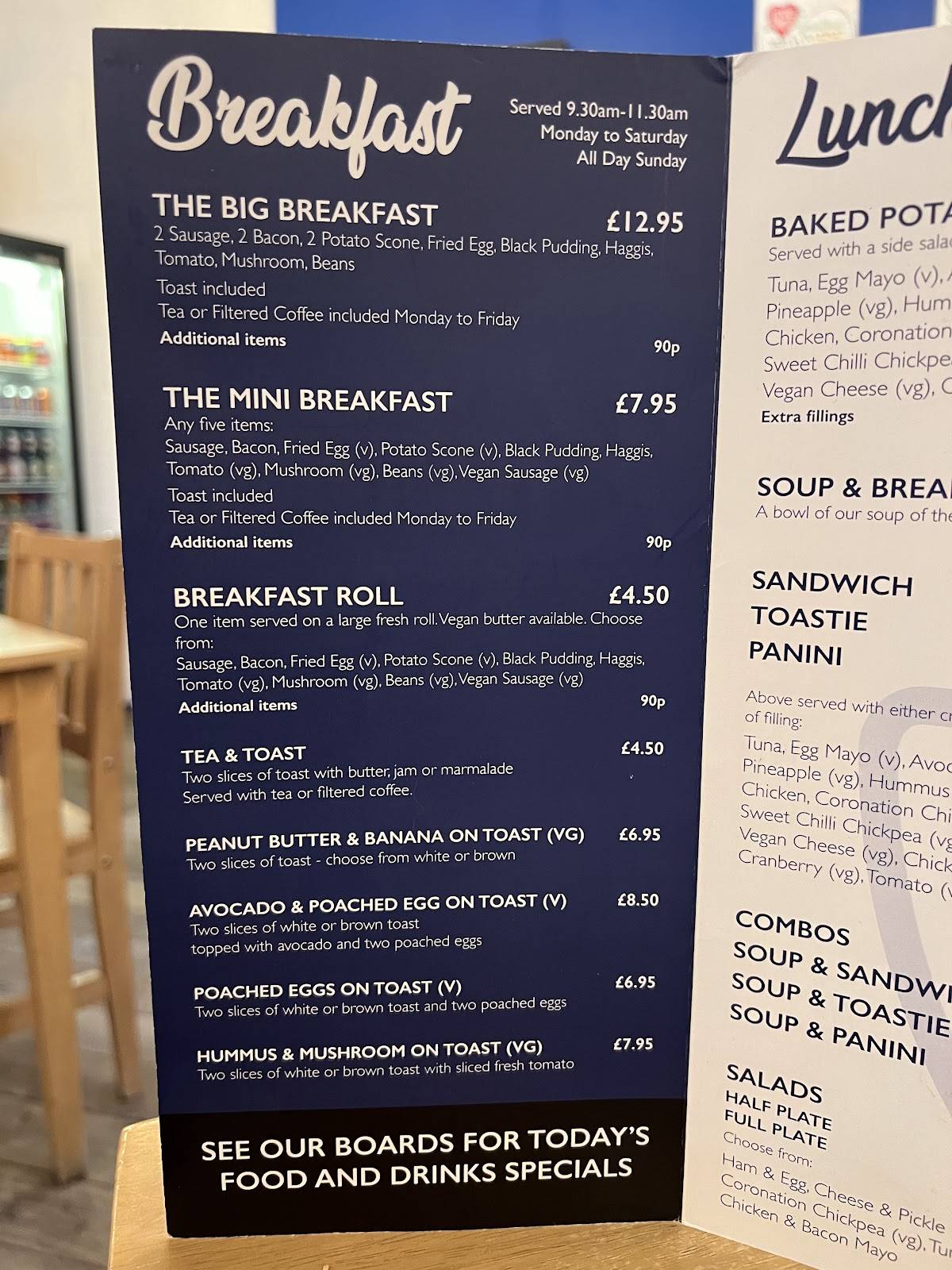 Menu at The Knowes Eatery and Coffee House, Kelso