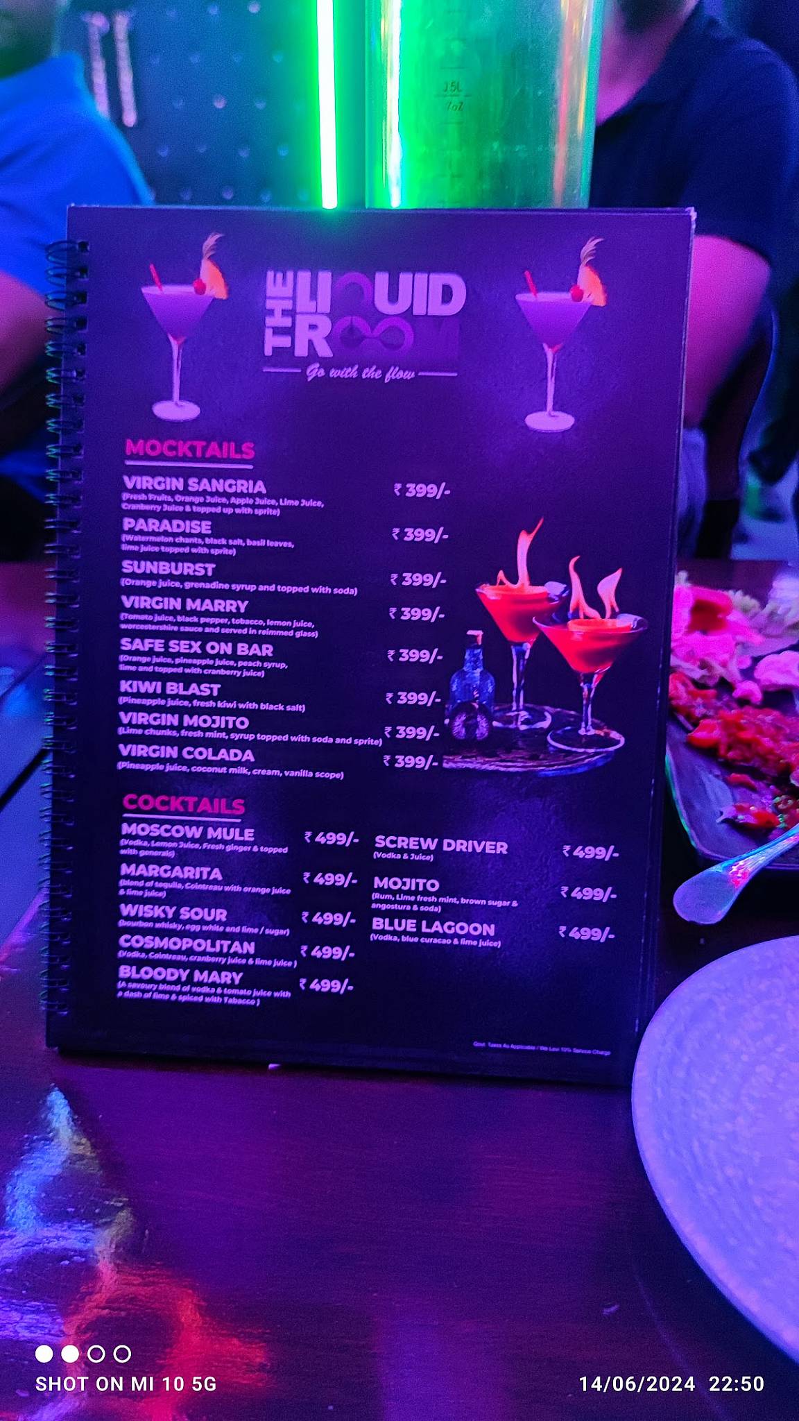Menu at The Liquid Room- Best Pub, Club/Bar In Amritsar, Amritsar
