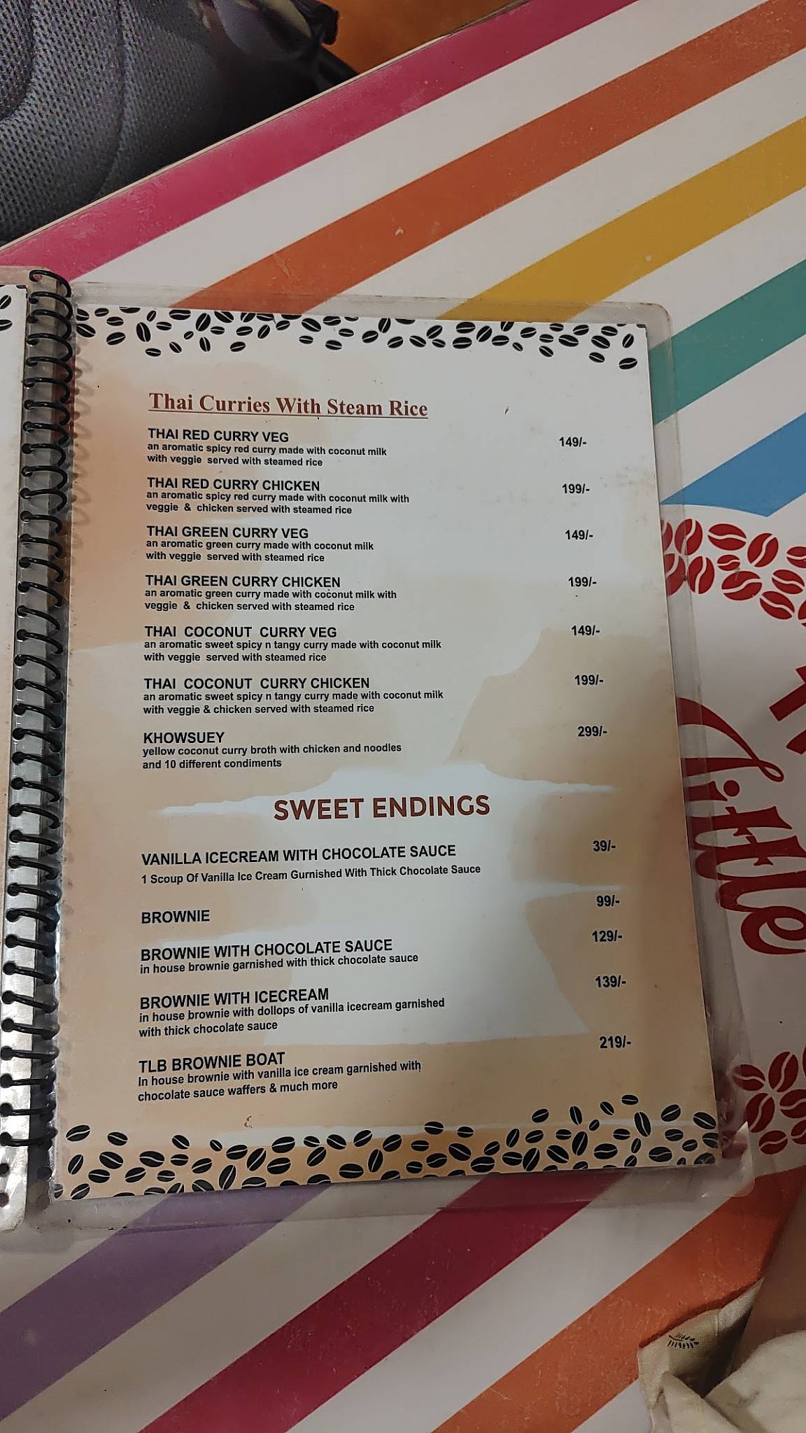 Menu at The Little Bistro, Kolkata