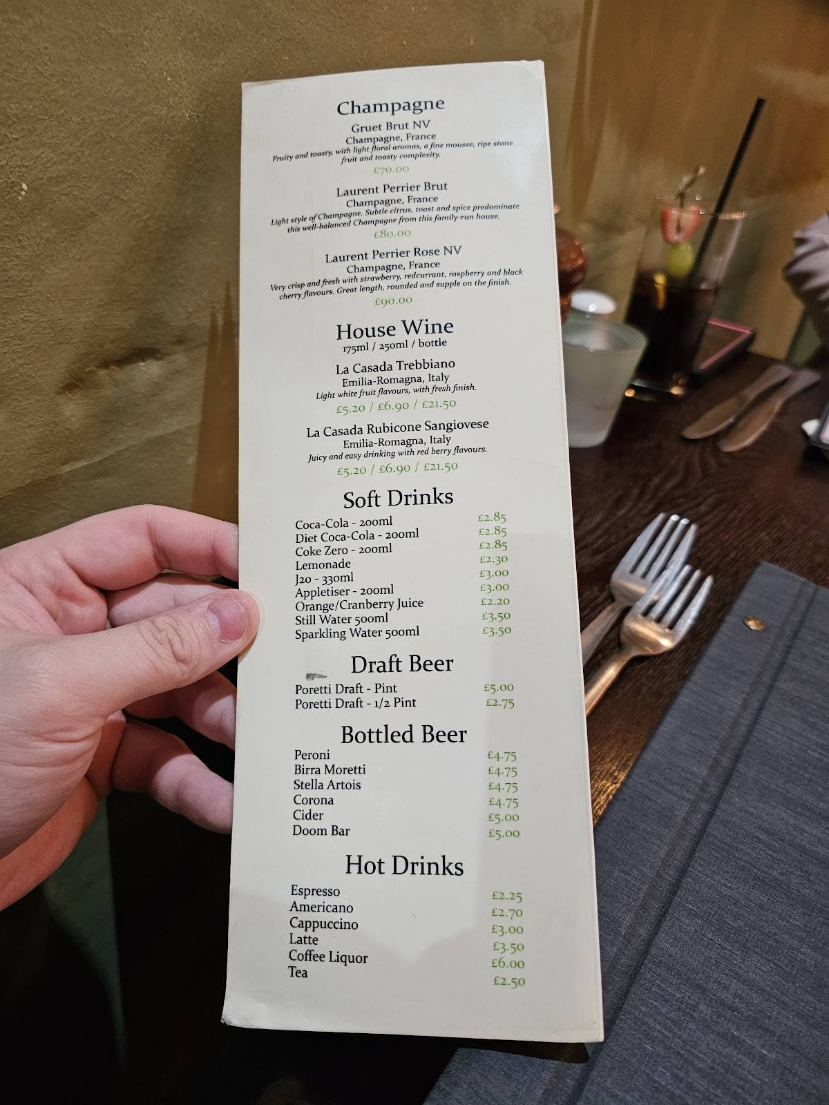 Menu at The Little Olive restaurant, Barry, 19 Broad St