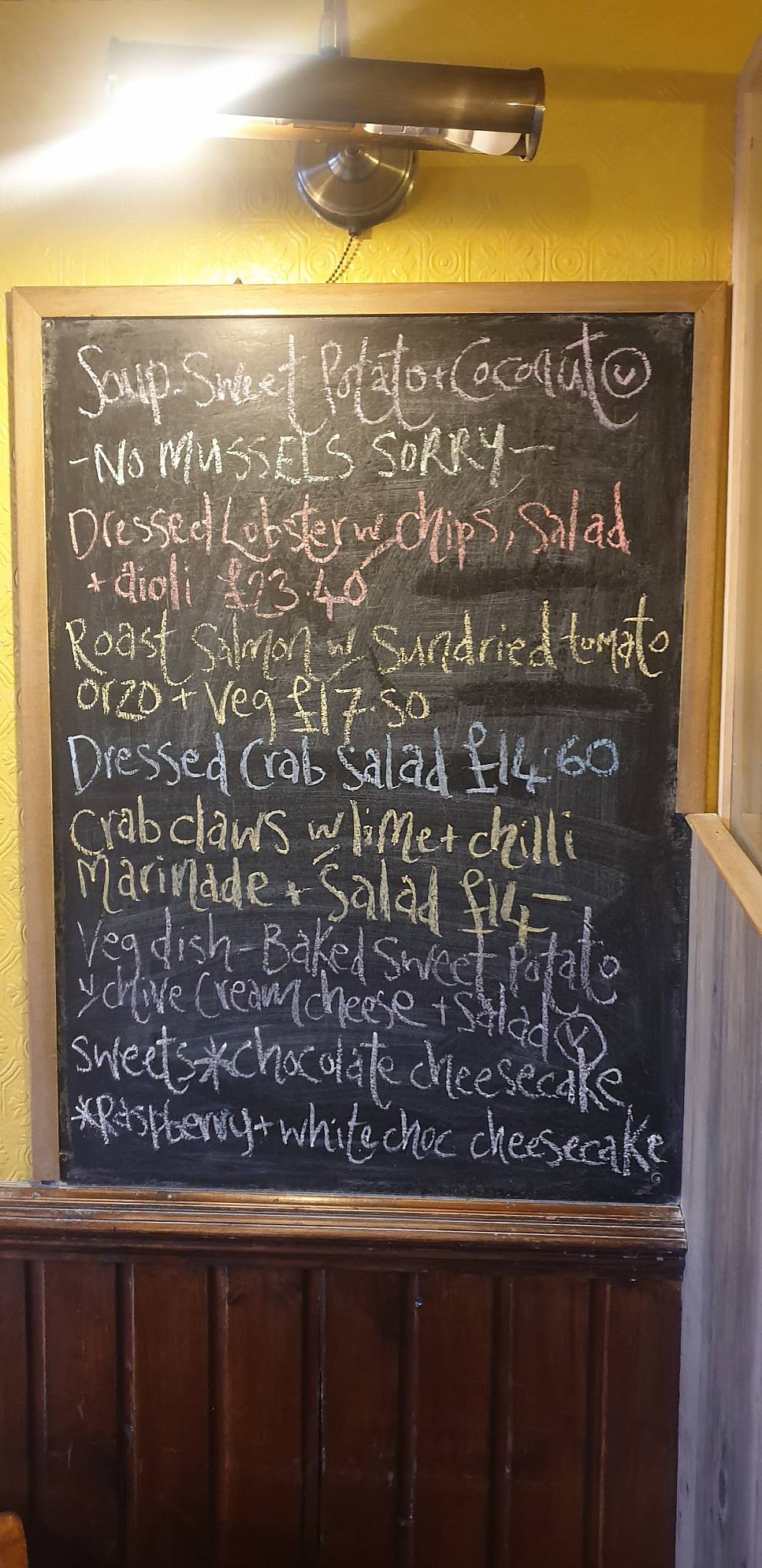 Menu at The Lower Deck Seafood Restaurant, Portree