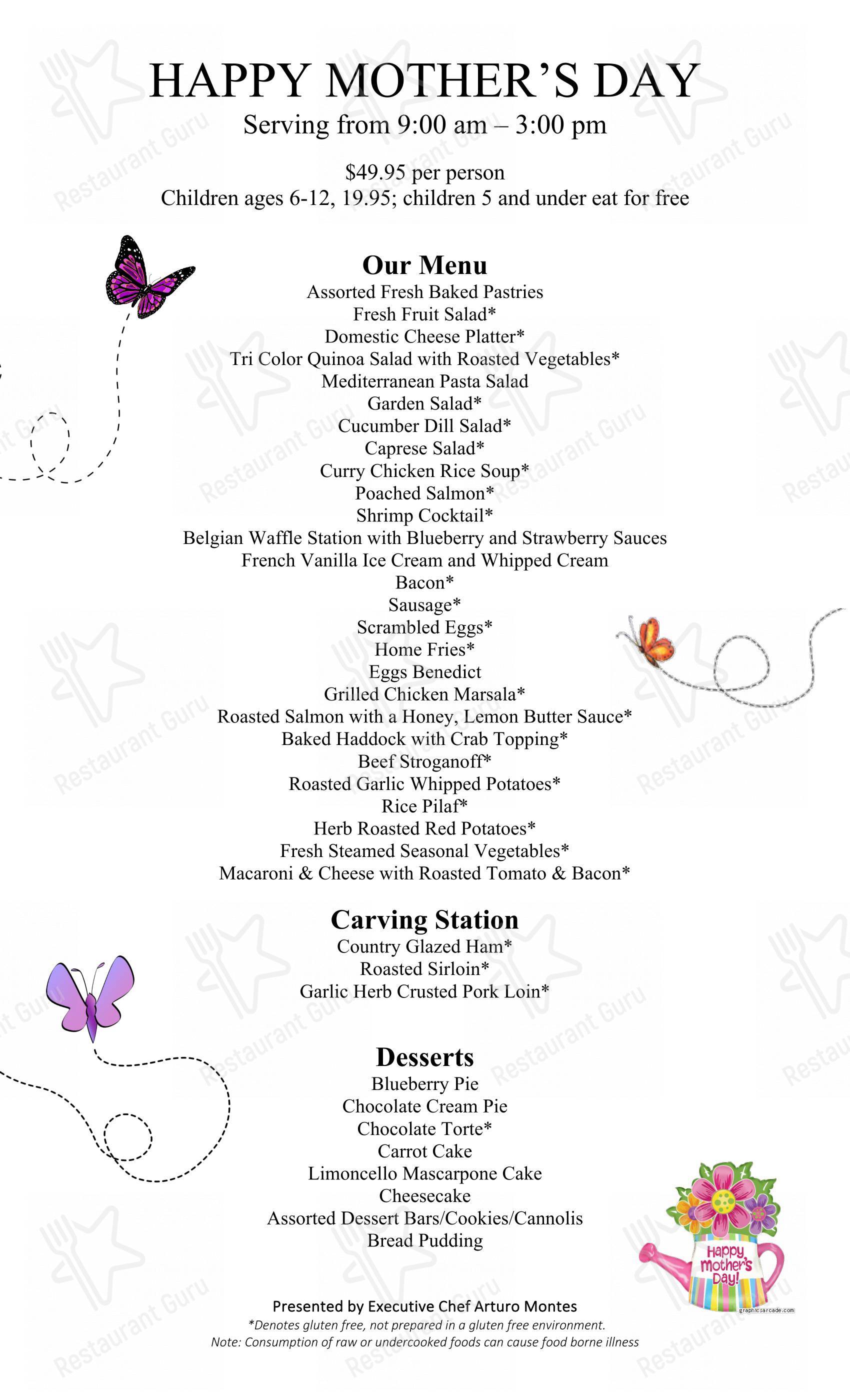 Menu at The Lucerne Inn pub & bar, Dedham