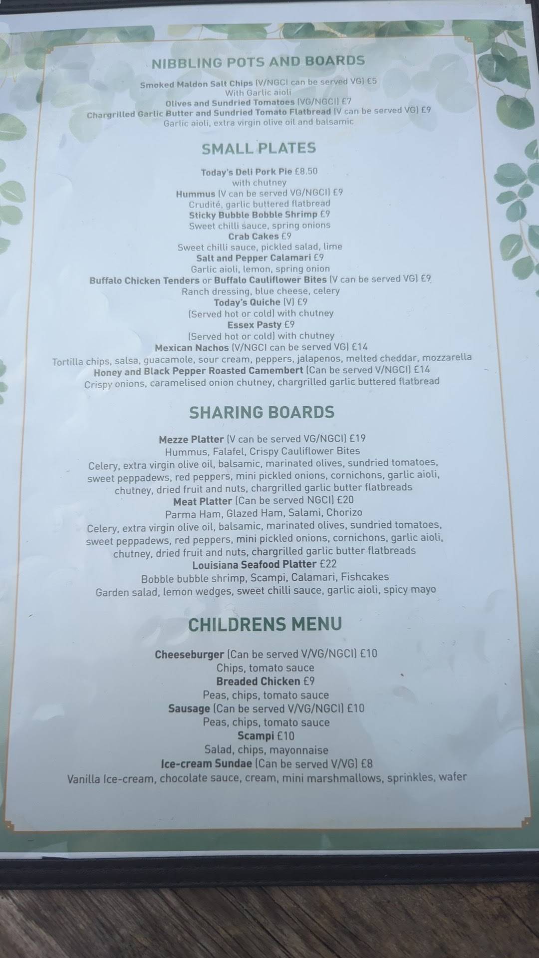 Menu at The Maltsters Arms pub & bar, Maldon