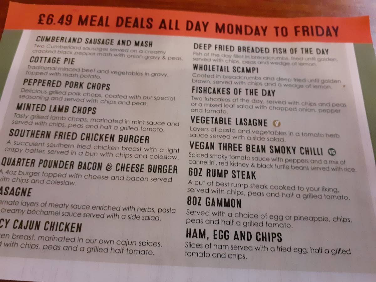 Menu at The Man At Arms pub & bar, Lutterworth