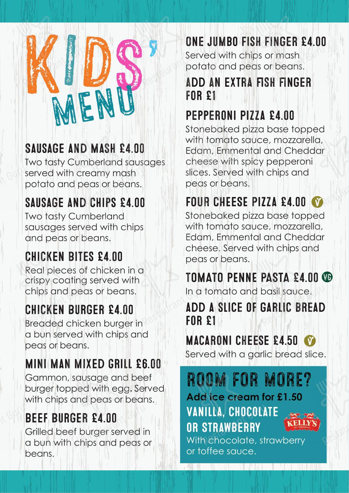 Menu at The Man At Arms pub & bar, Lutterworth