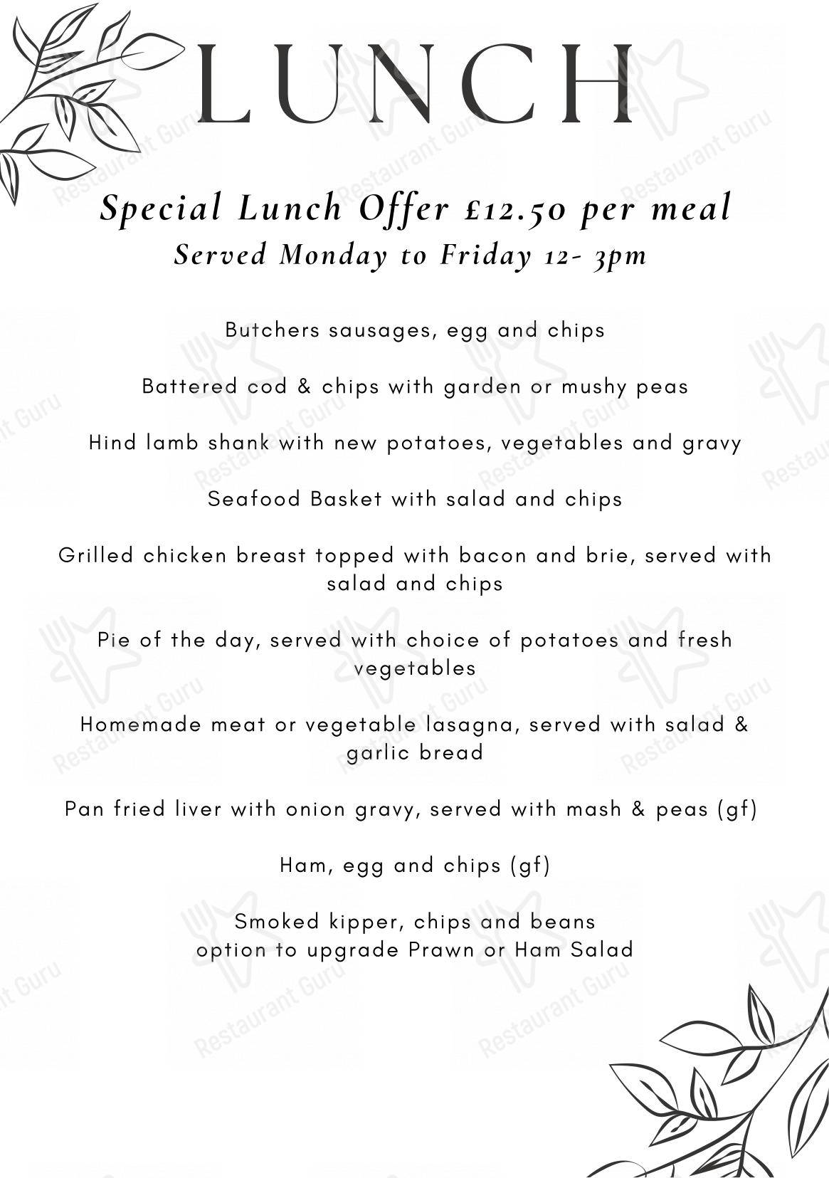 Menu at The Maypole Inn pub & bar, Taunton, Thurloxton