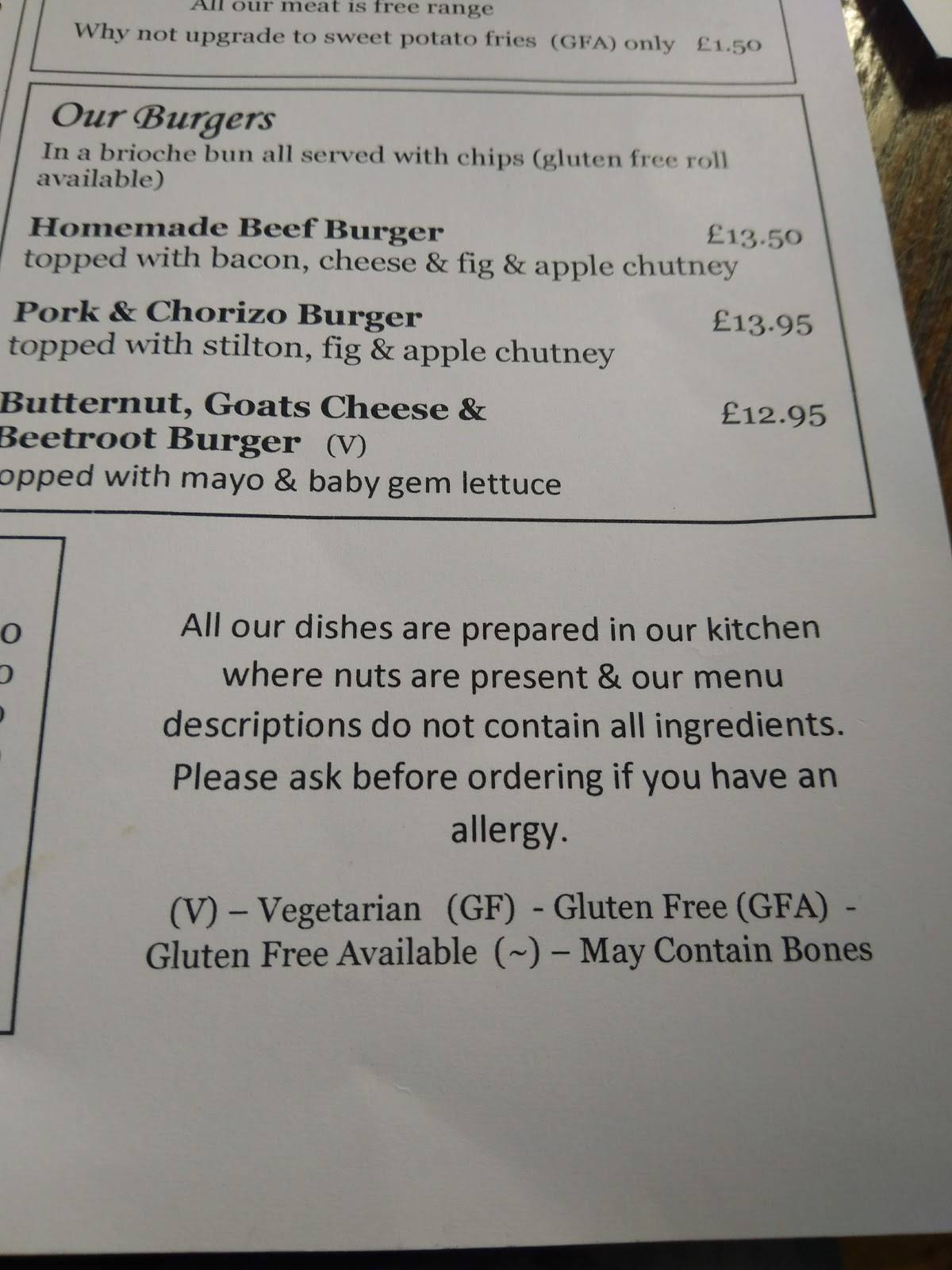 Menu at The Mermaid Inn pub & bar, Burford