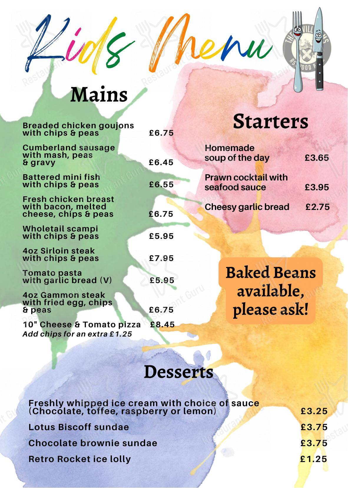 Menu at The Nevill Arms pub & bar, Redditch
