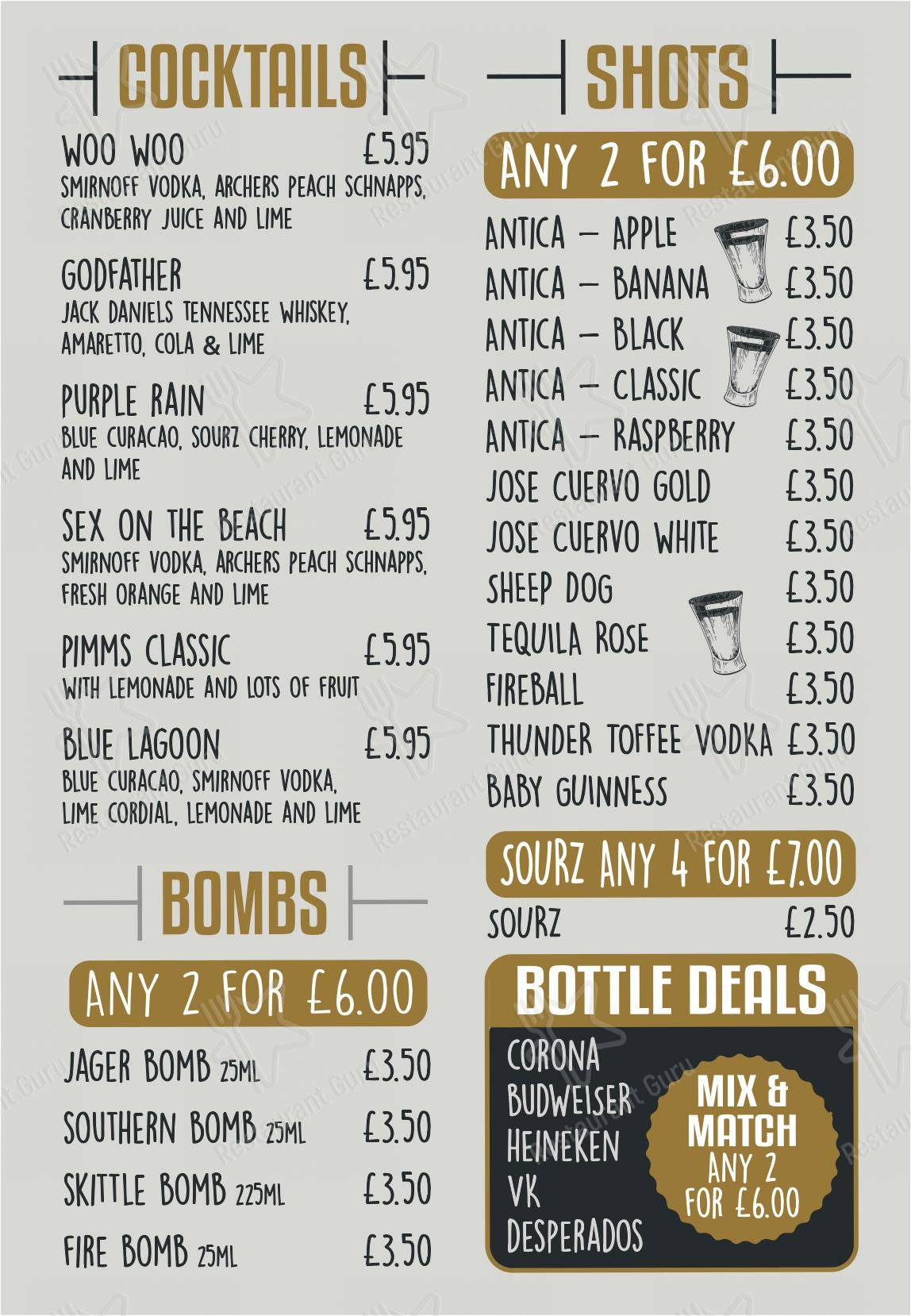 Menu at The New Inn pub & bar, Gloucester