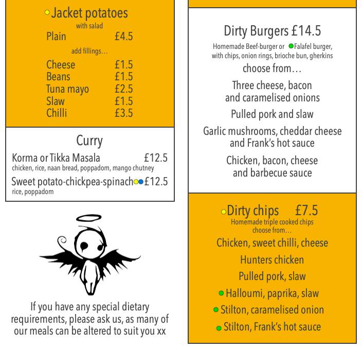 Menu at The Old Angel Inn pub & bar, Bardney