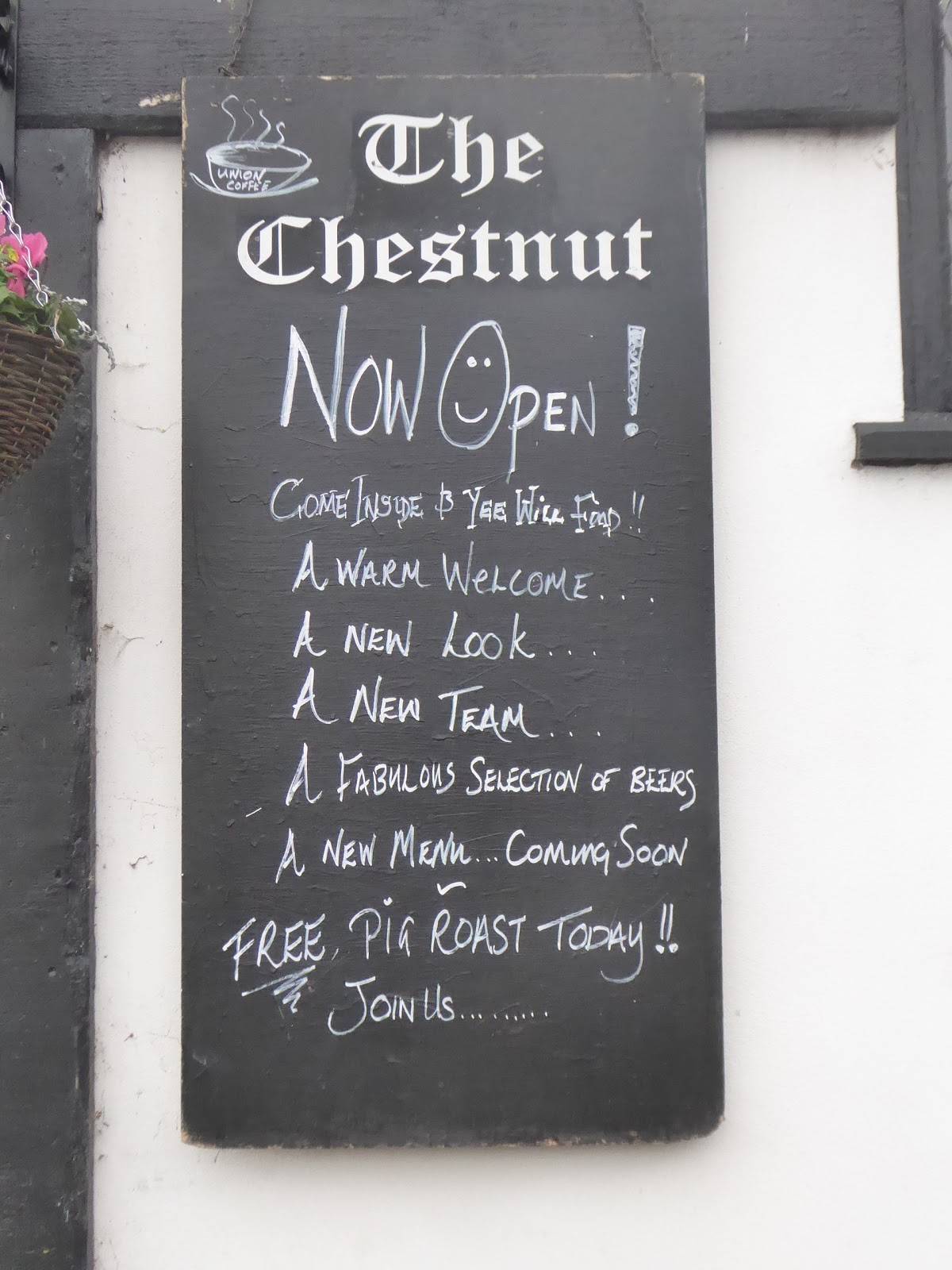 Menu at The Old Chestnut Tree Inn pub & bar, Hill and Moor, Manor Rd