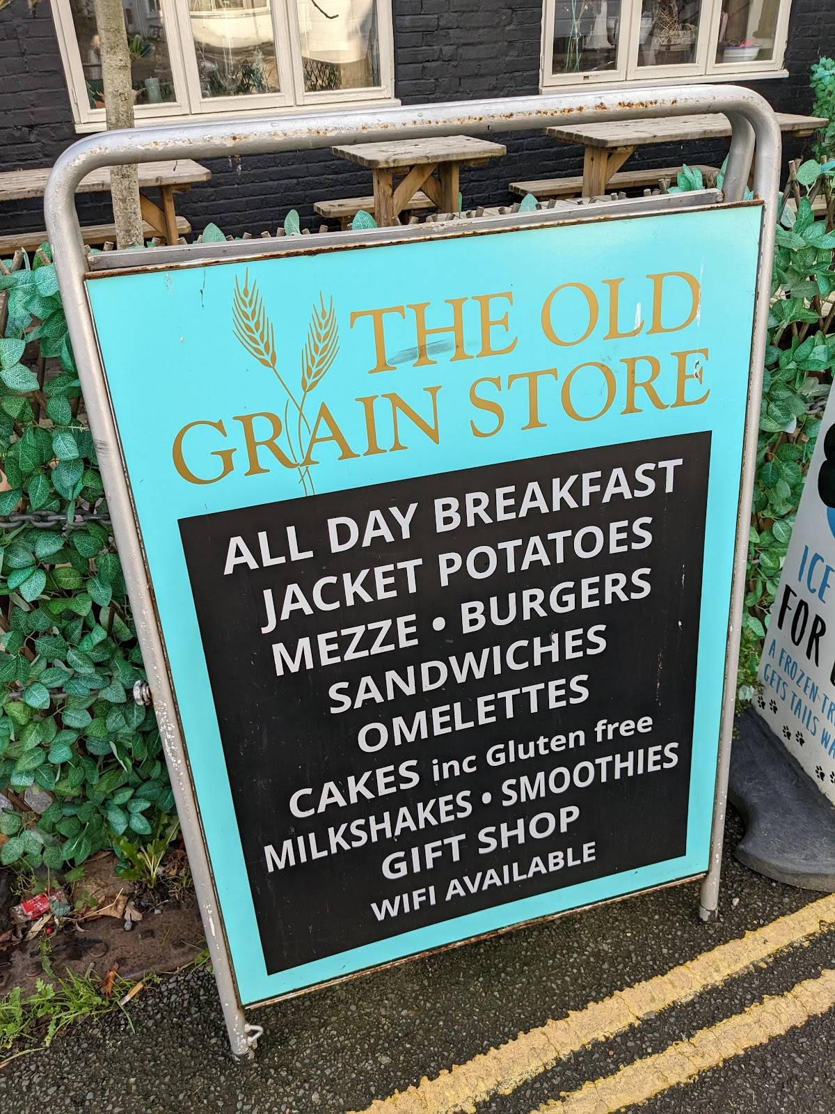 Menu at The Old Grain Store cafe, Rye