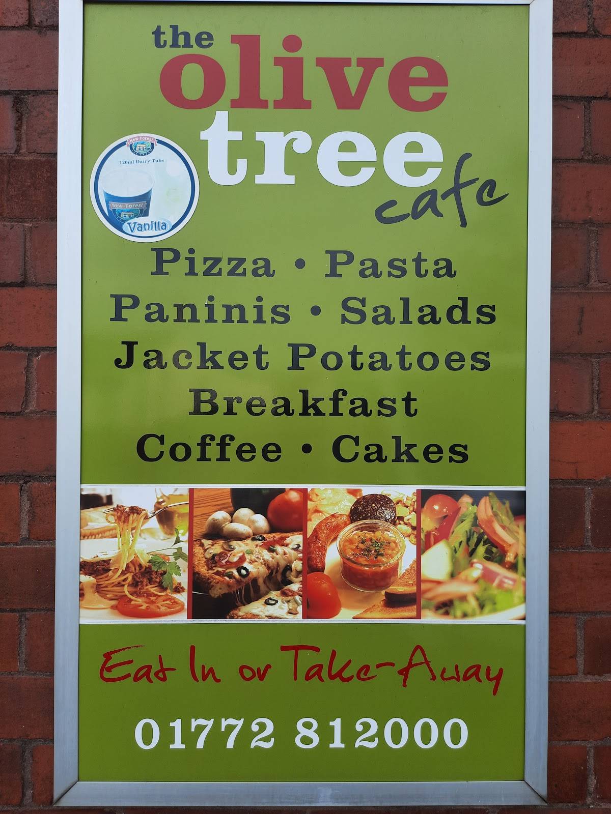 Menu at The Olive Tree Cafe, Tarleton