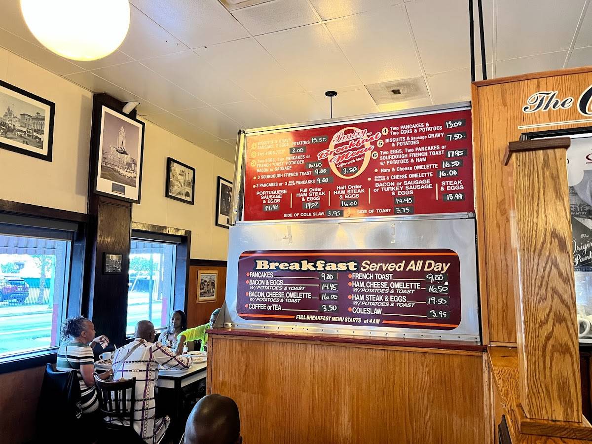 Menu at The Original Pantry Cafe, Los Angeles