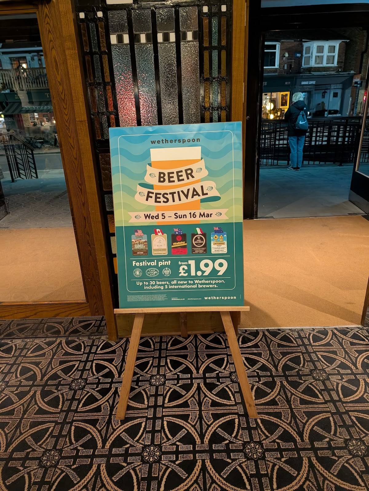 Menu at The Peter Cushing - JD Wetherspoon pub & bar, Whitstable