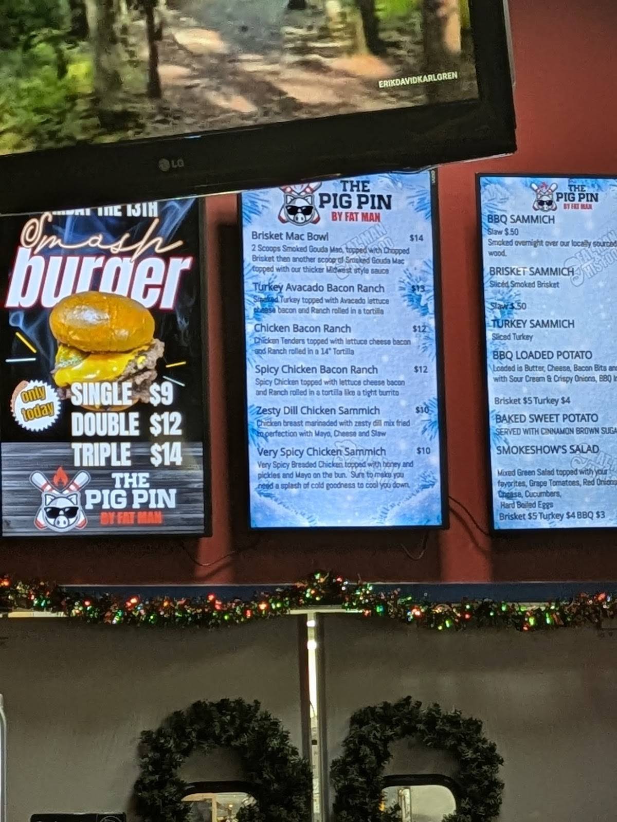 Menu at The Pig Pin by Fat Man restaurant, Mebane